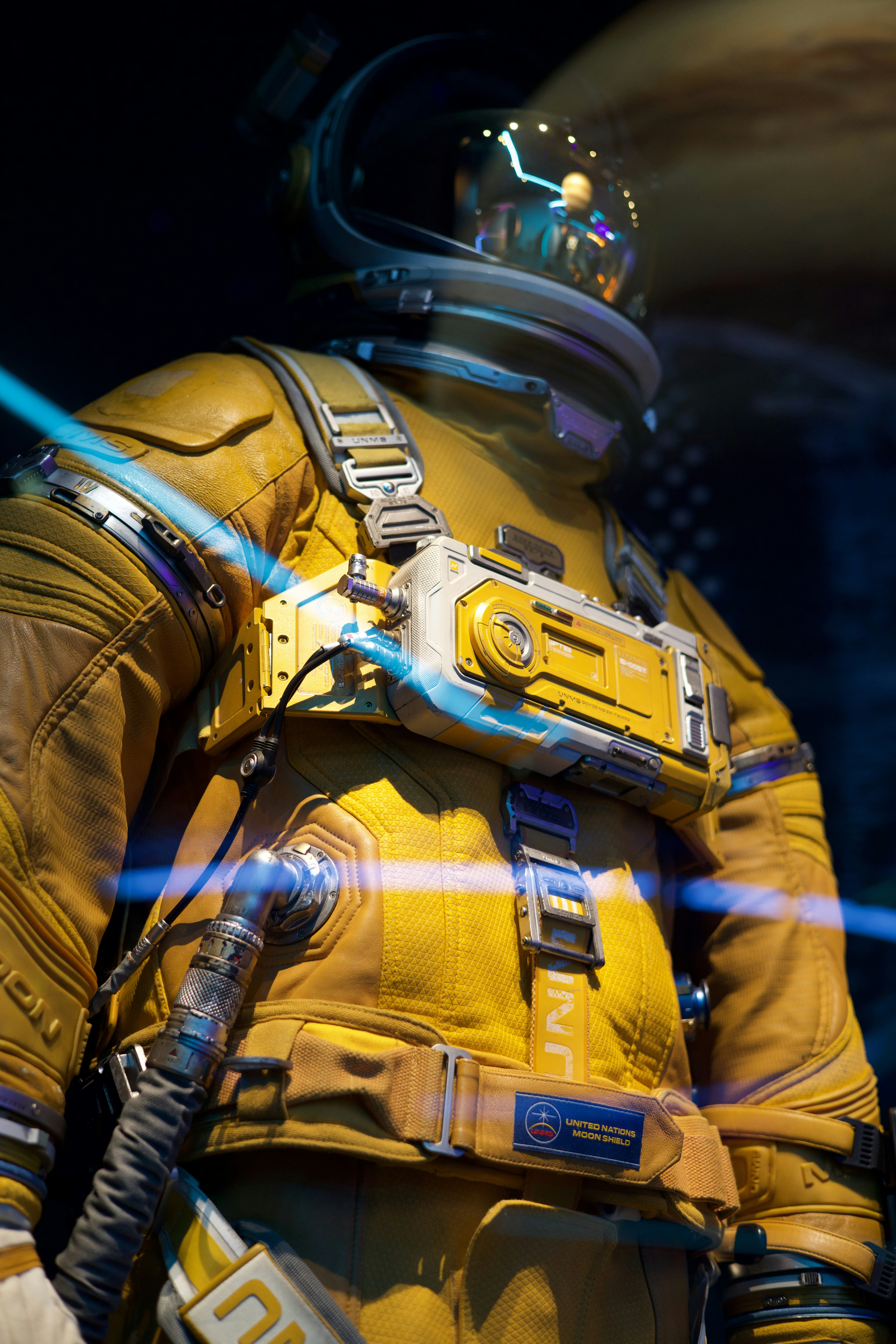 A Lone Astronaut in Warm Amber: A Portrait of Preparedness