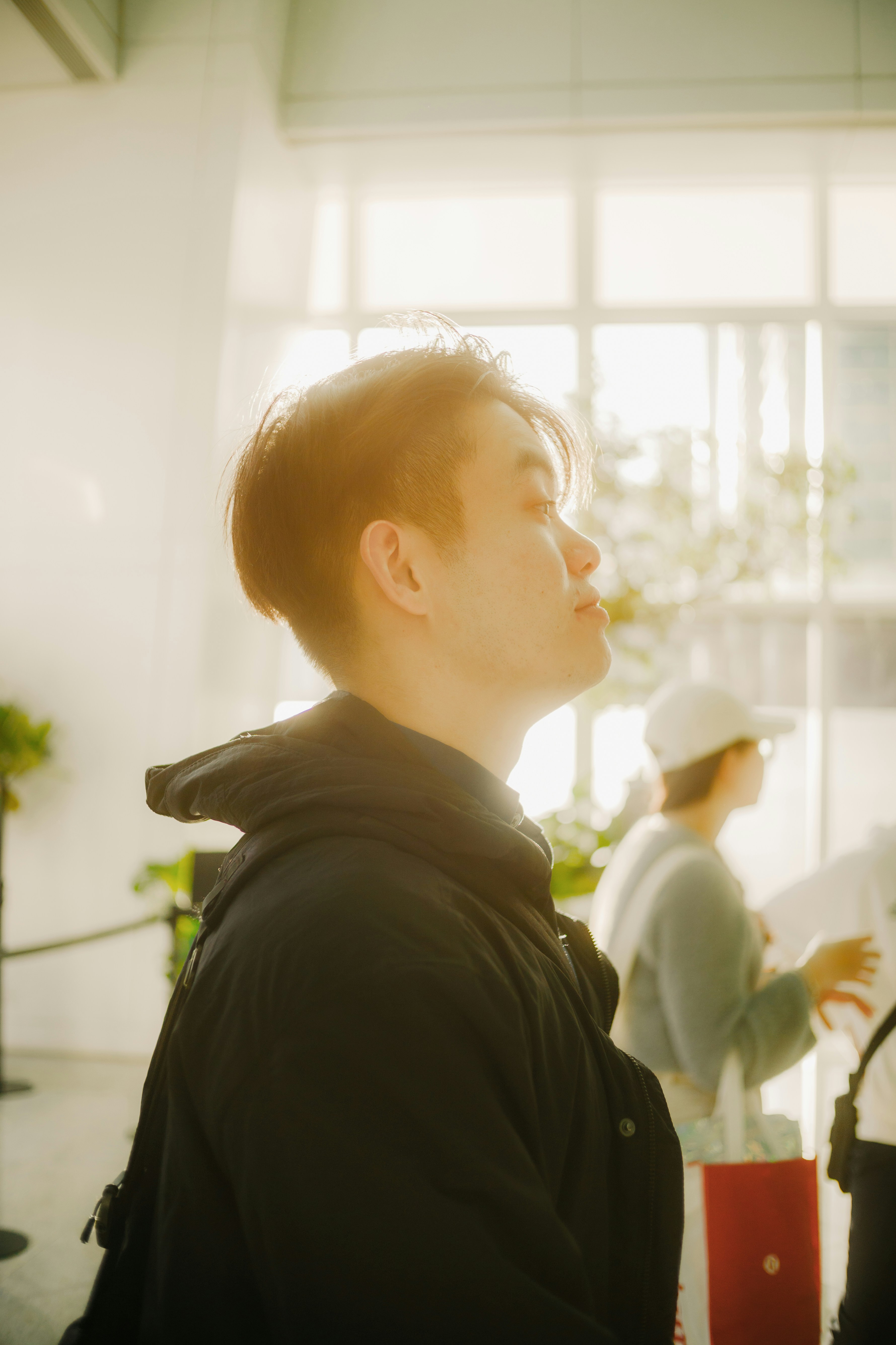 Soft Spotlight: A Side Profile in Quiet Reflection