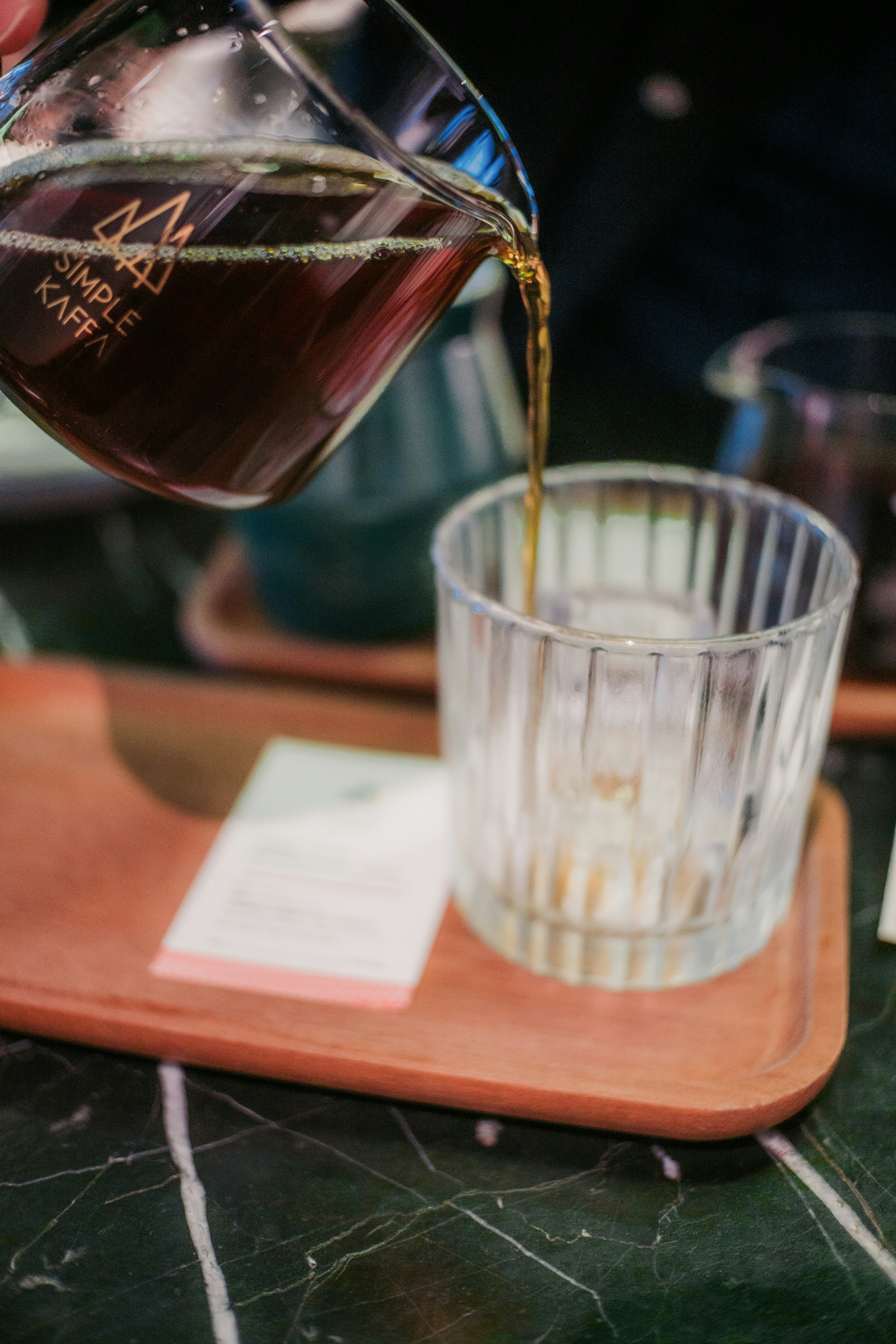 Liquid Ambiance: Warm Pour Over a Tumbler