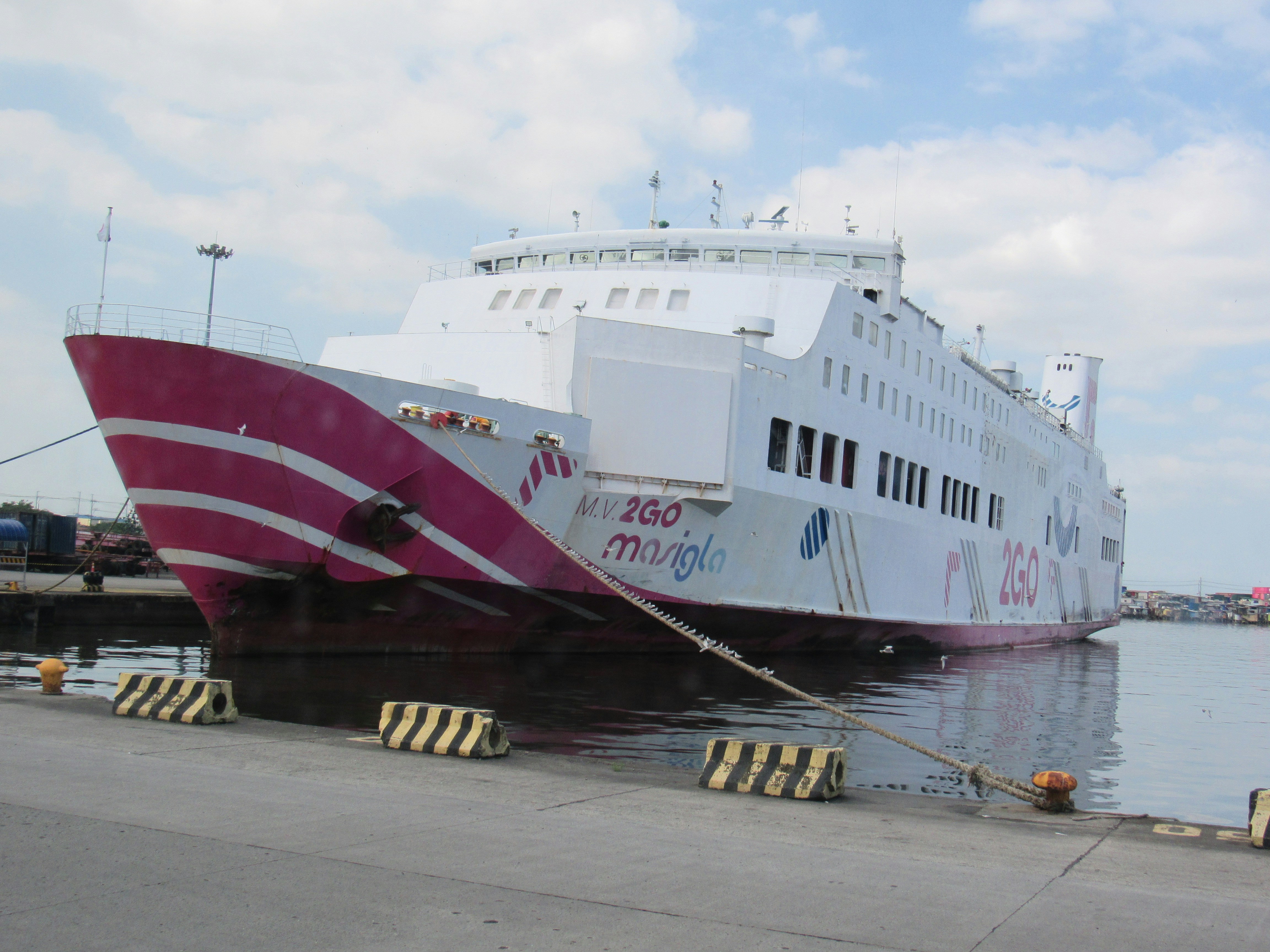 The Beached Ferry: A Front View at Dockside