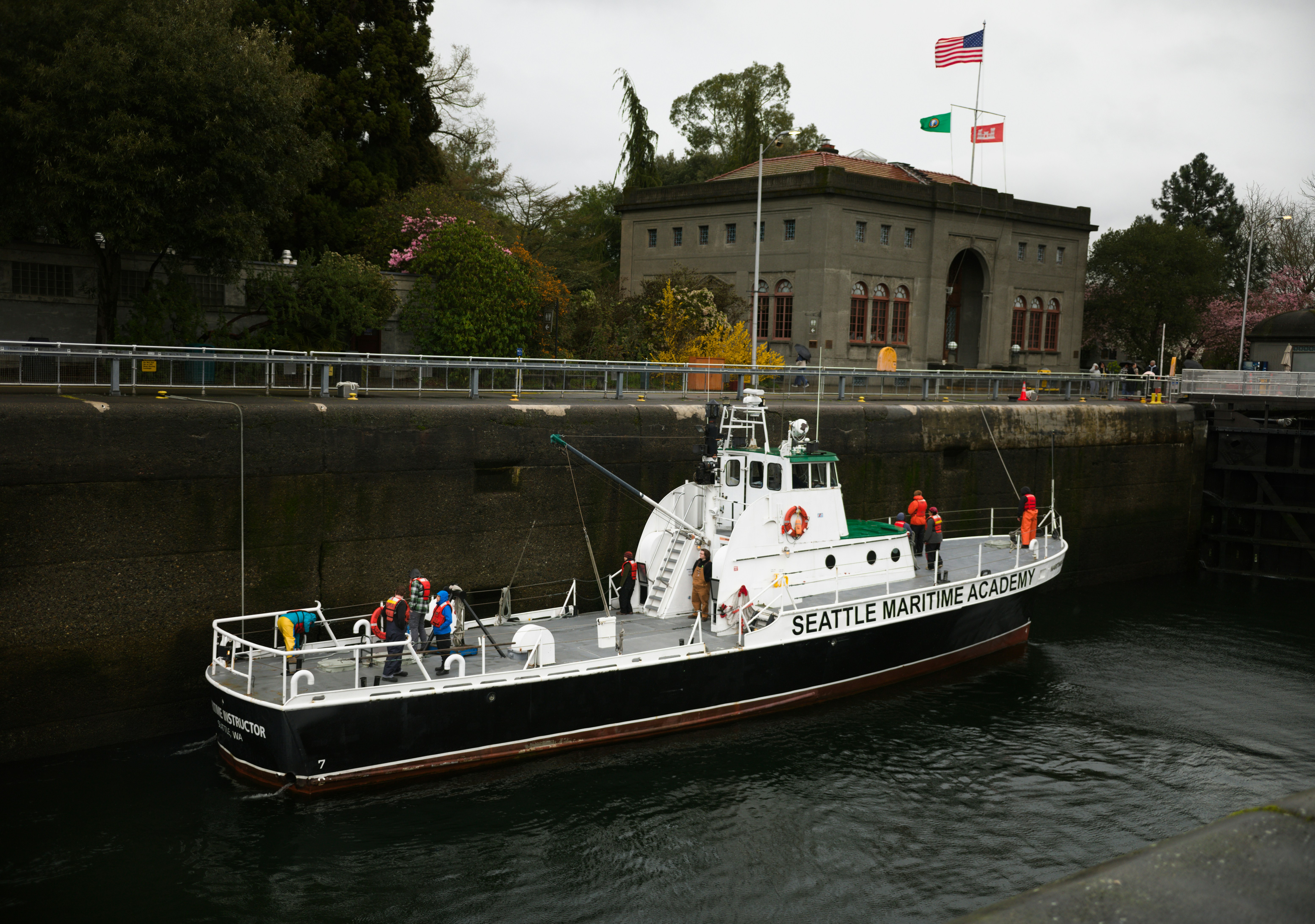 Towline Voyage: A Seattle Maritime Academy Training Vessel Docks Along the Canal