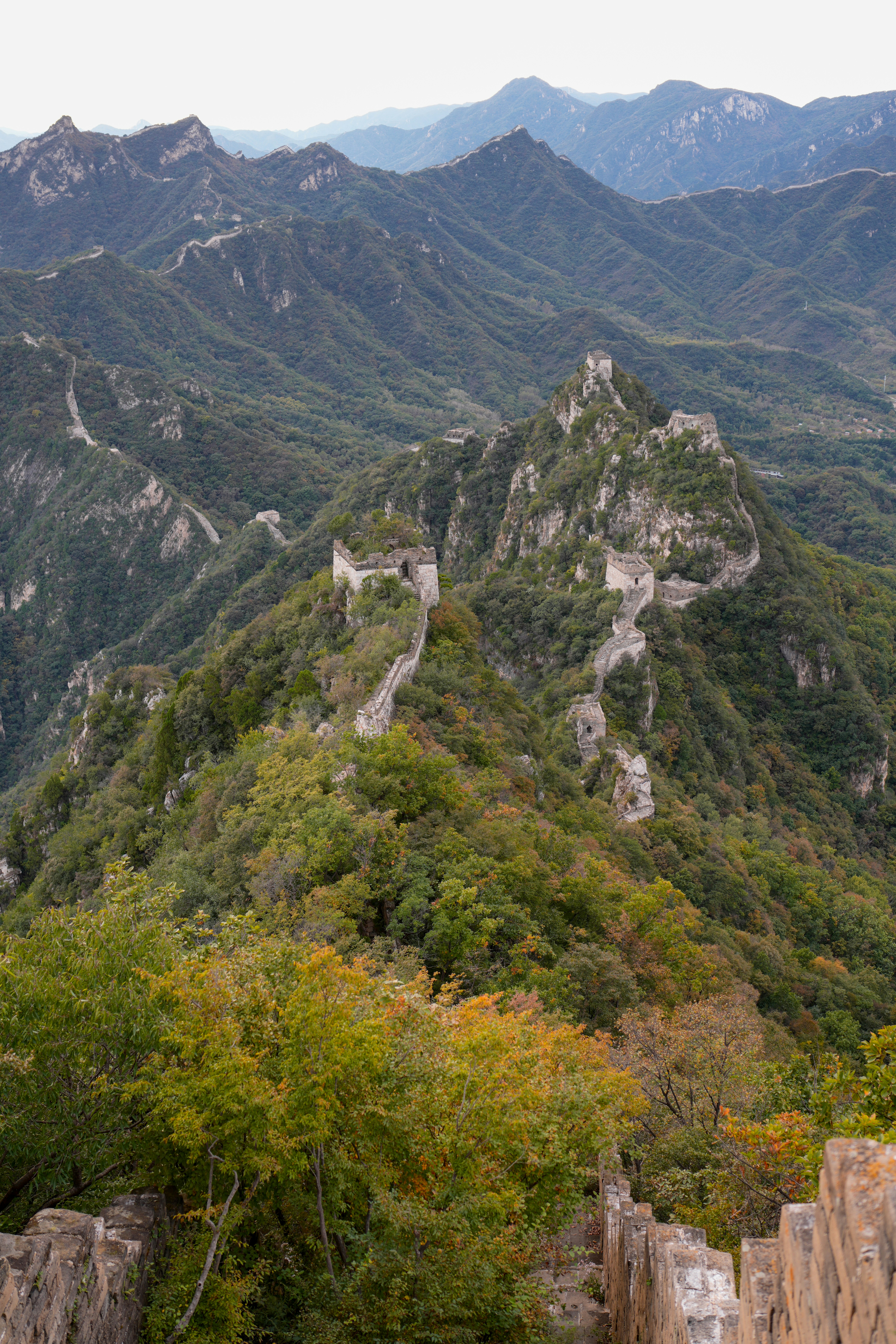 Winding Sentinel: The Great Wall Traverses a Quiet Ridge