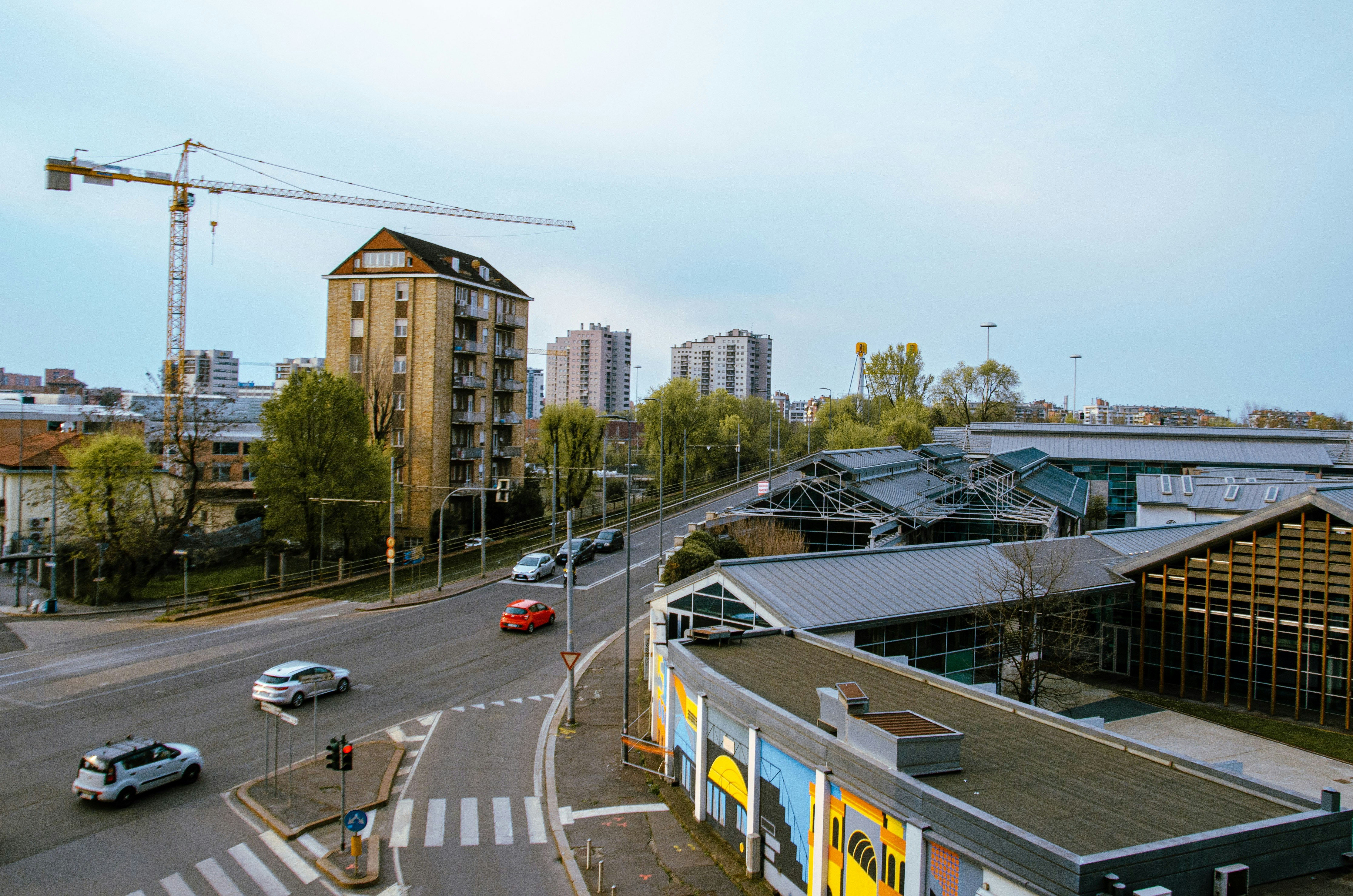 Urban Intersection Under Construction
