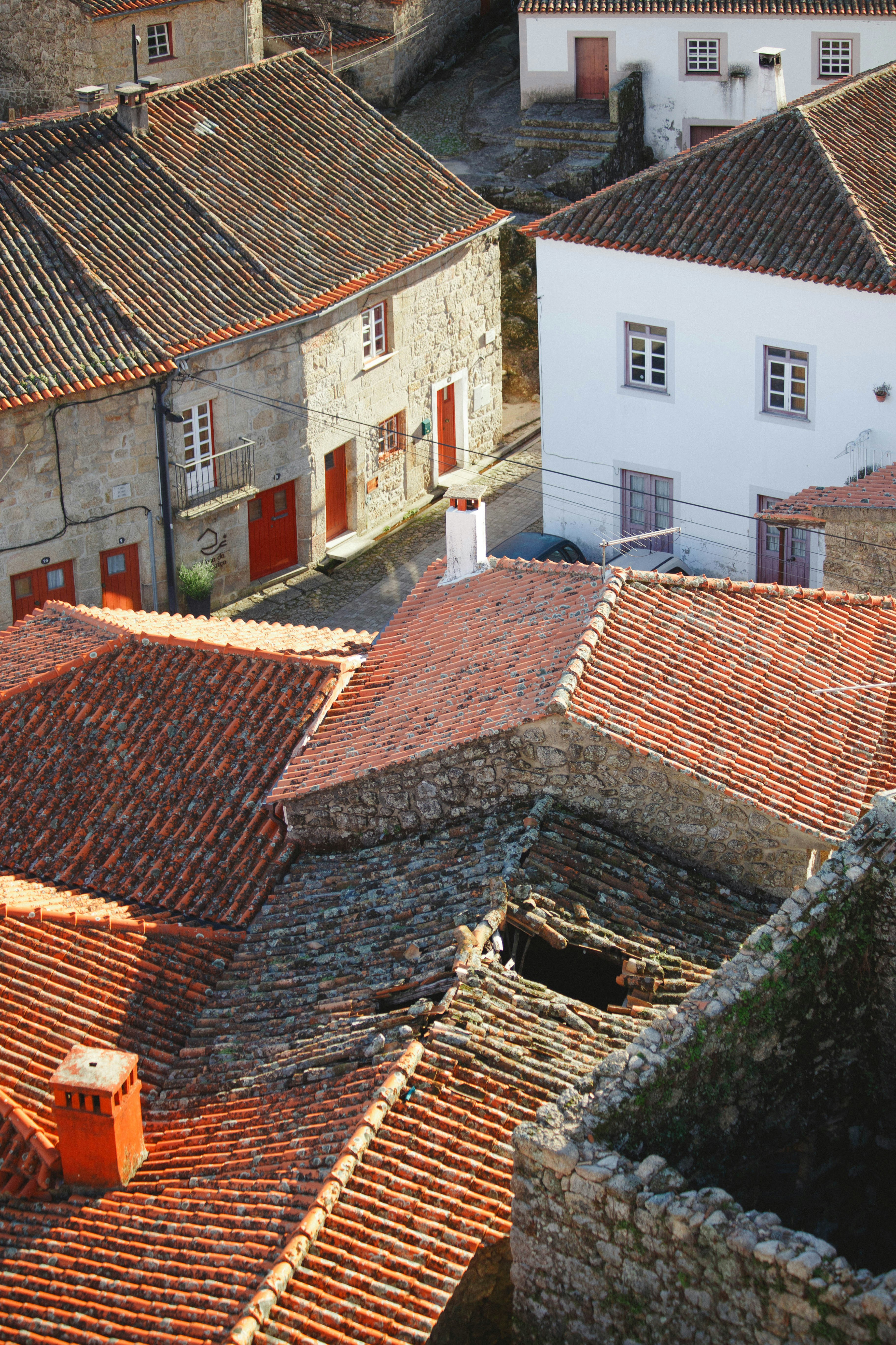 Terracotta Roofscape Overlook in a Narrow Sardinian Alley