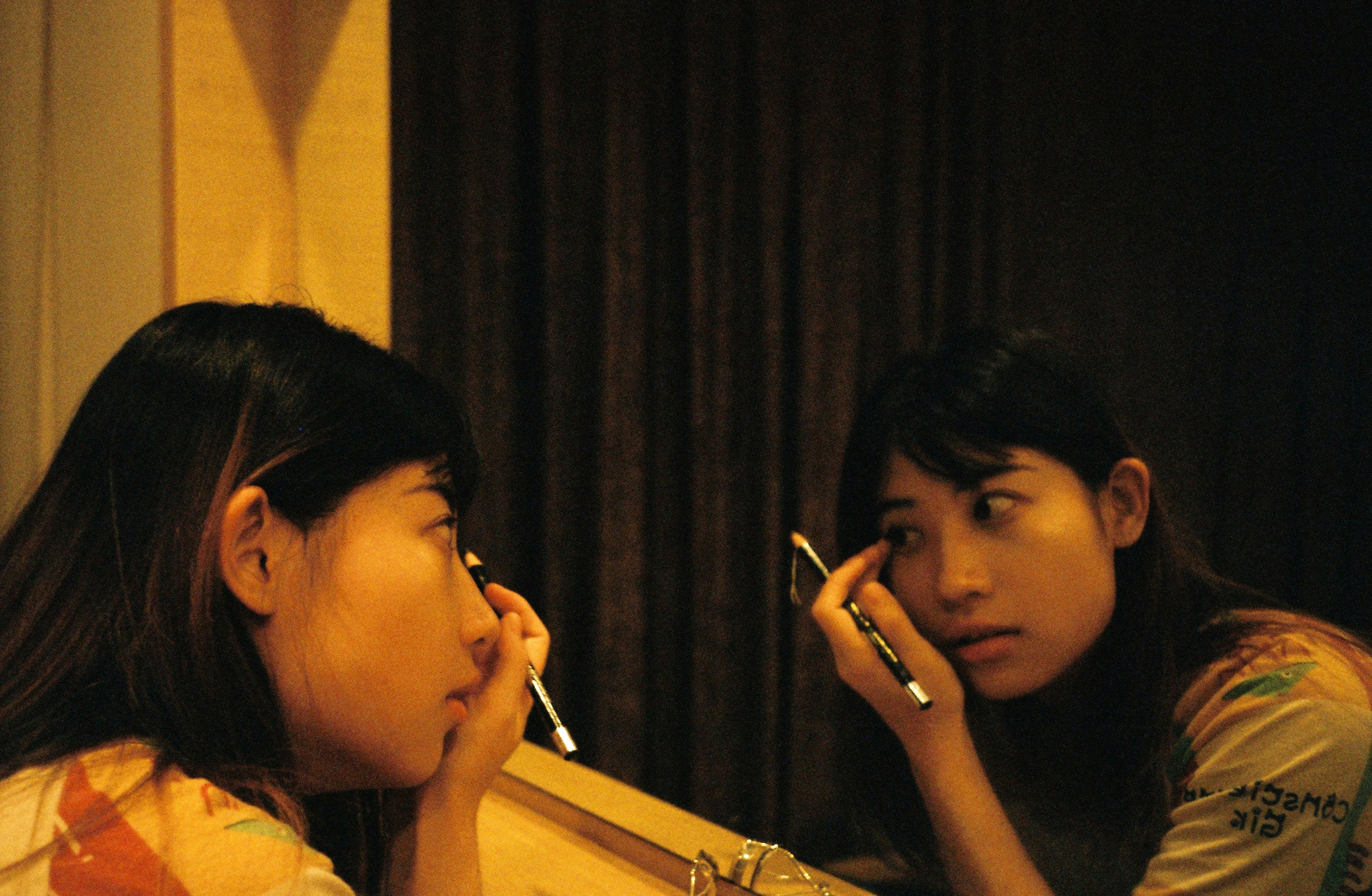 Mirror Makeup: A Quiet Moment Before the Show