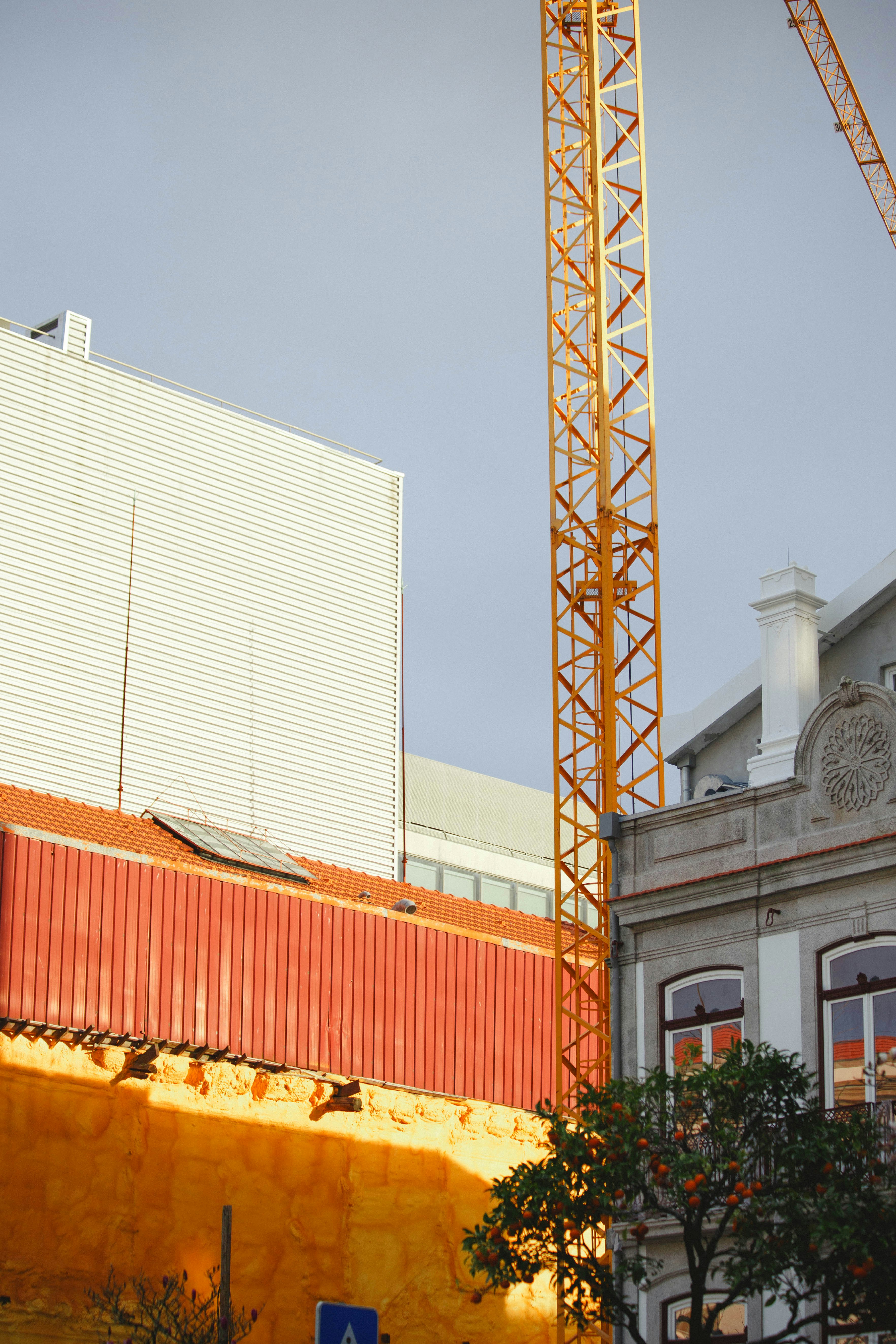 Crane Over Urban Facades