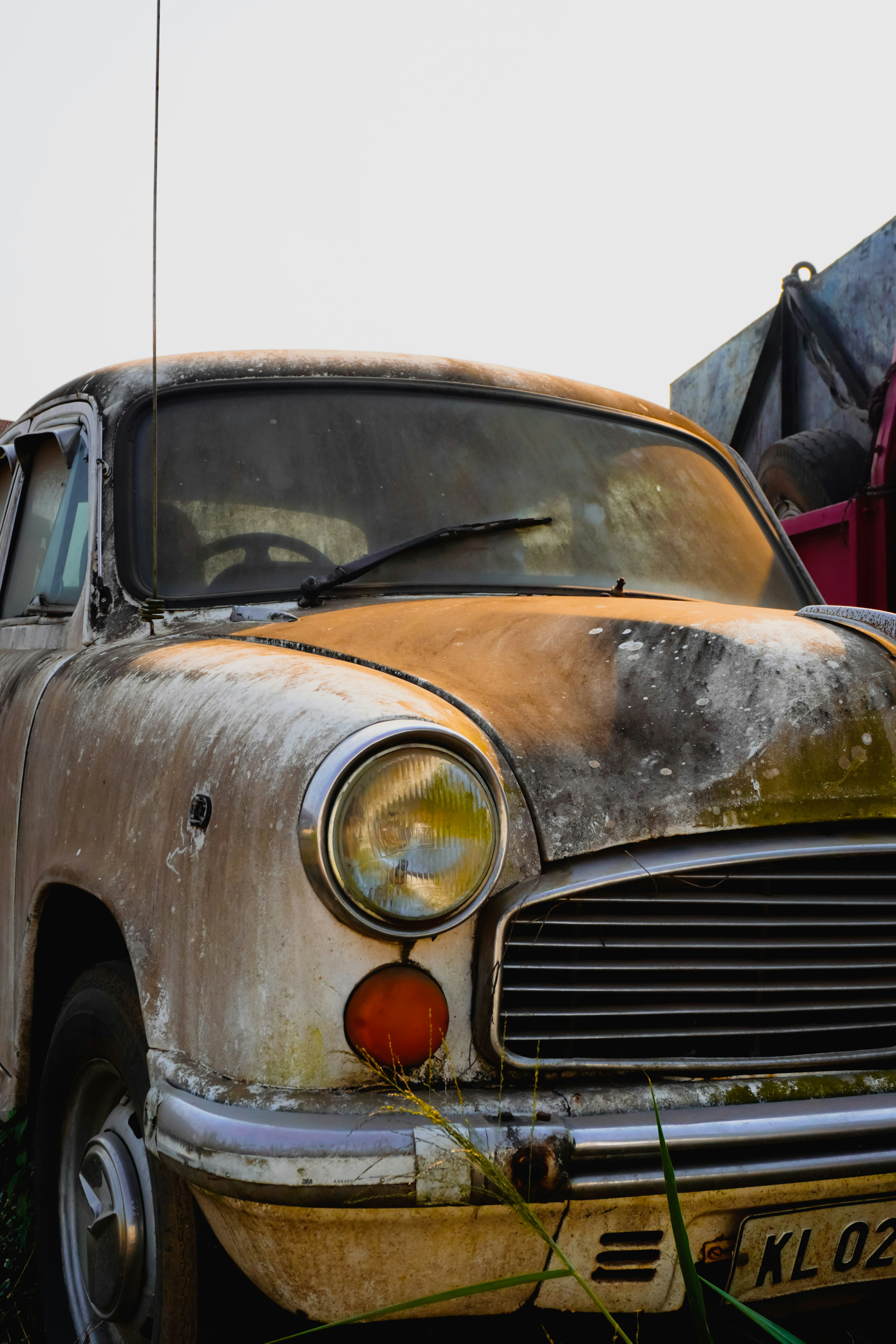 Rust-and-Glass: A Weathered Classic Silhouetted by Time
