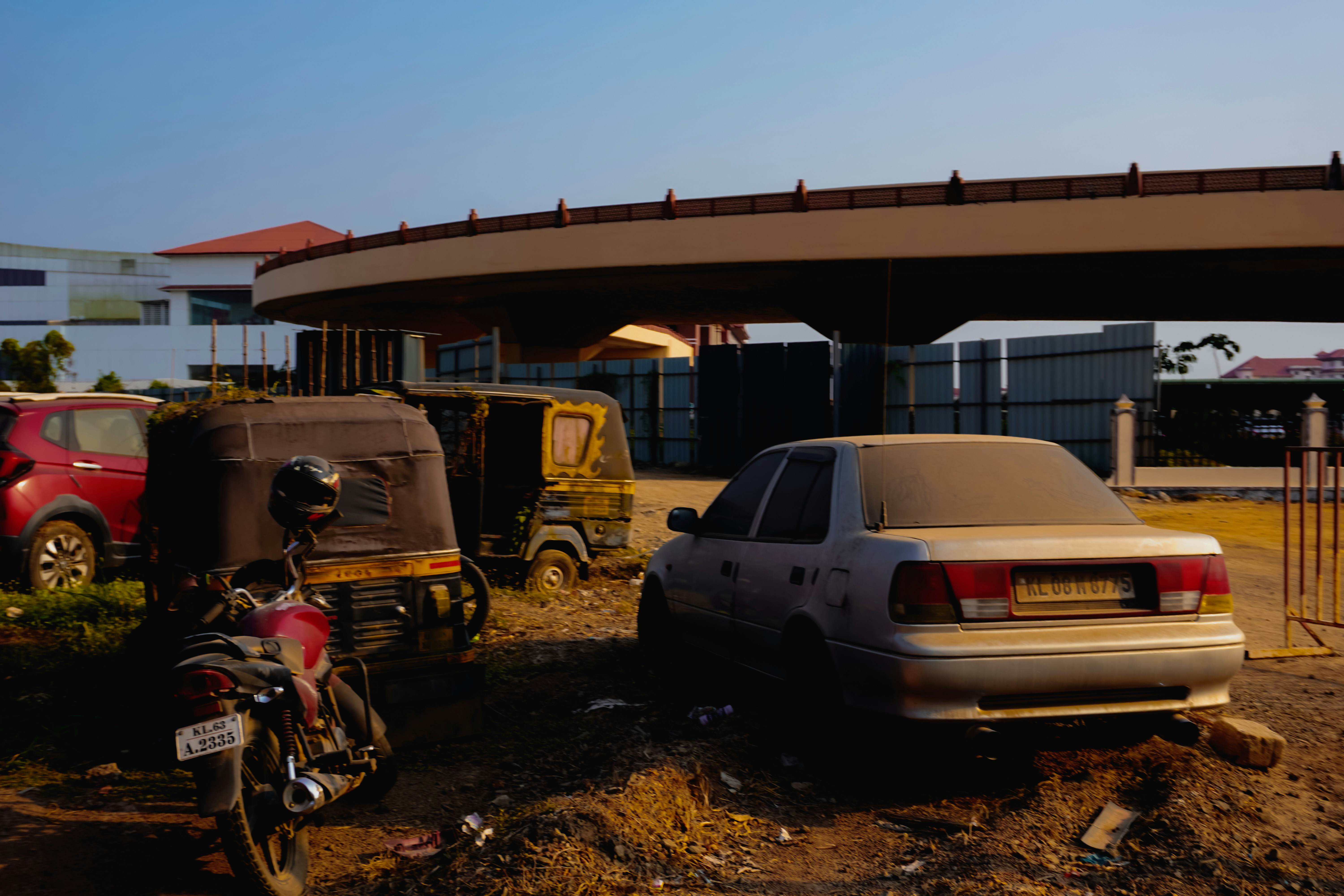 Dust, Dirt, and Driveways: A Day in the Parking Yard by the Overpass