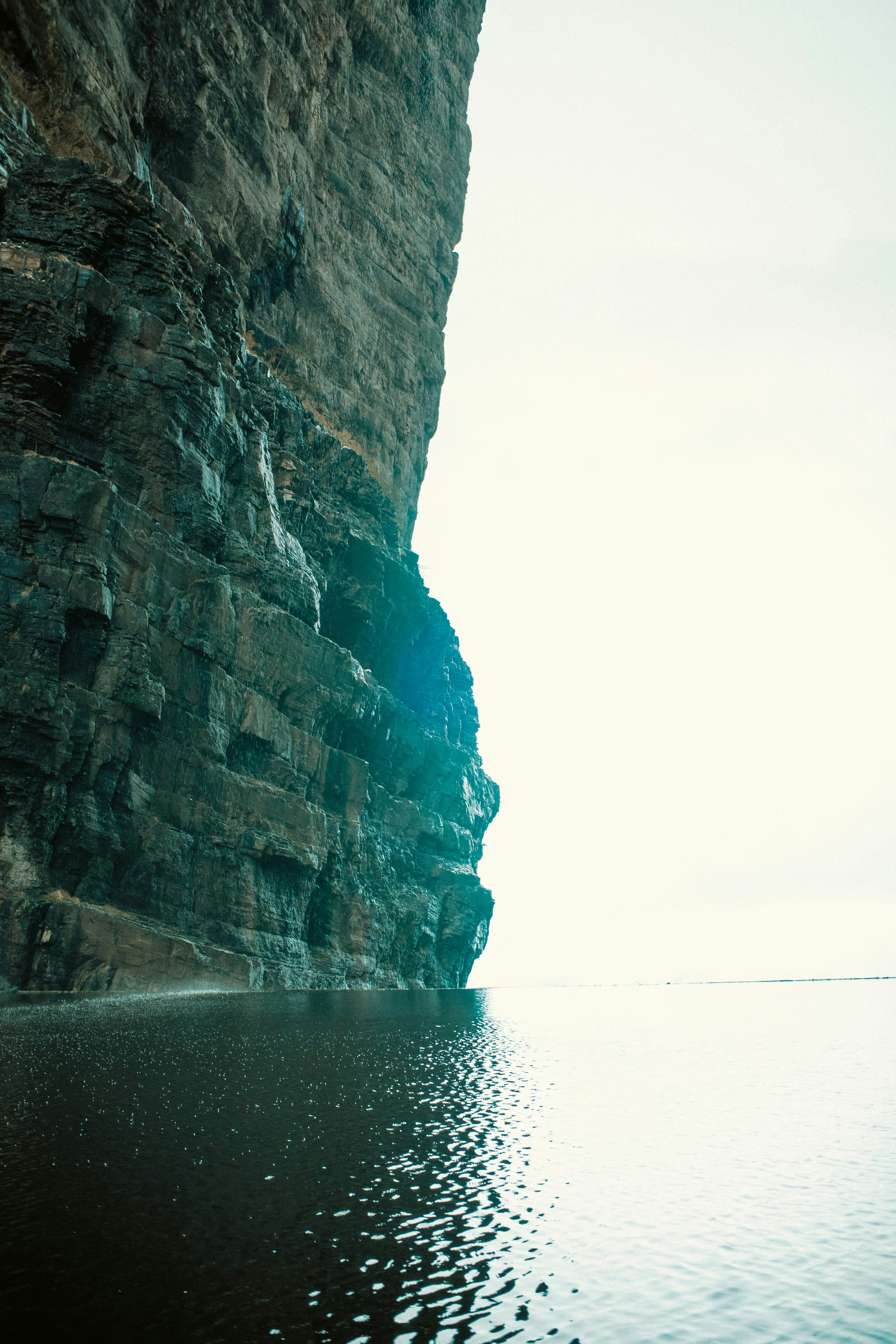Cliffside Silence Over a Calm Sea