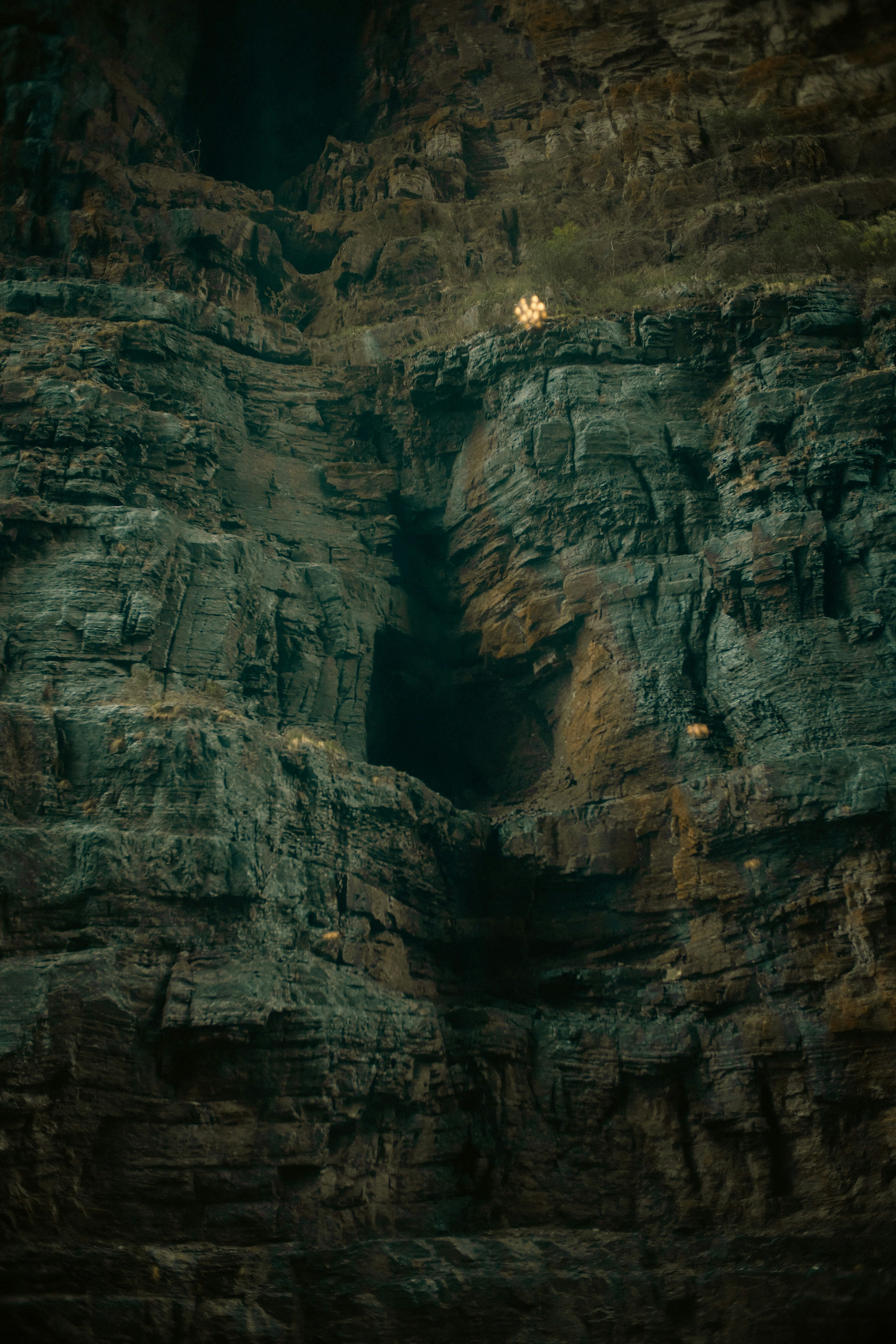 Cavern’s Quiet Pulse: A Grotto’s Weathered Face
