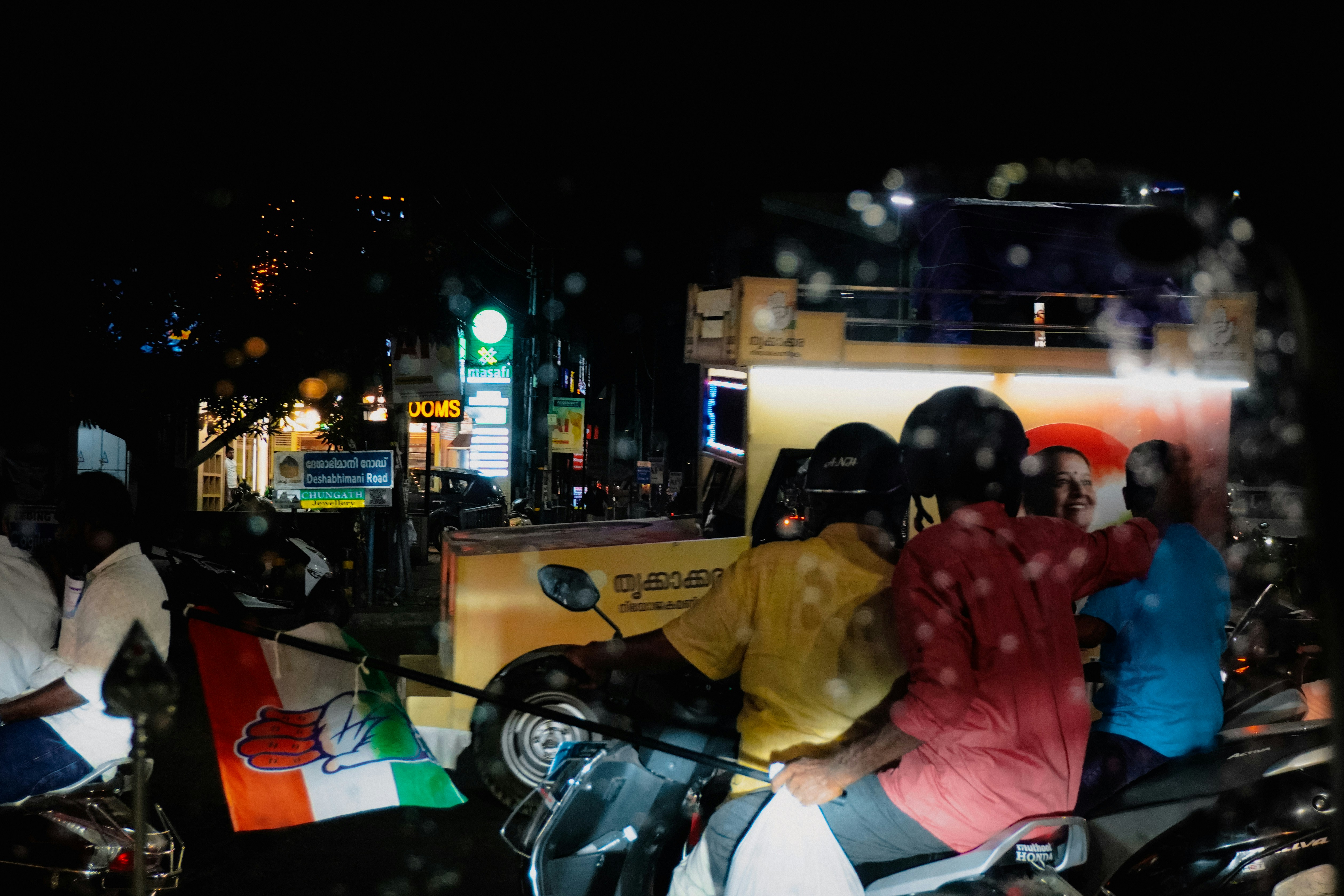 Night Riders and Neon Signs: A City Bloc in Motion