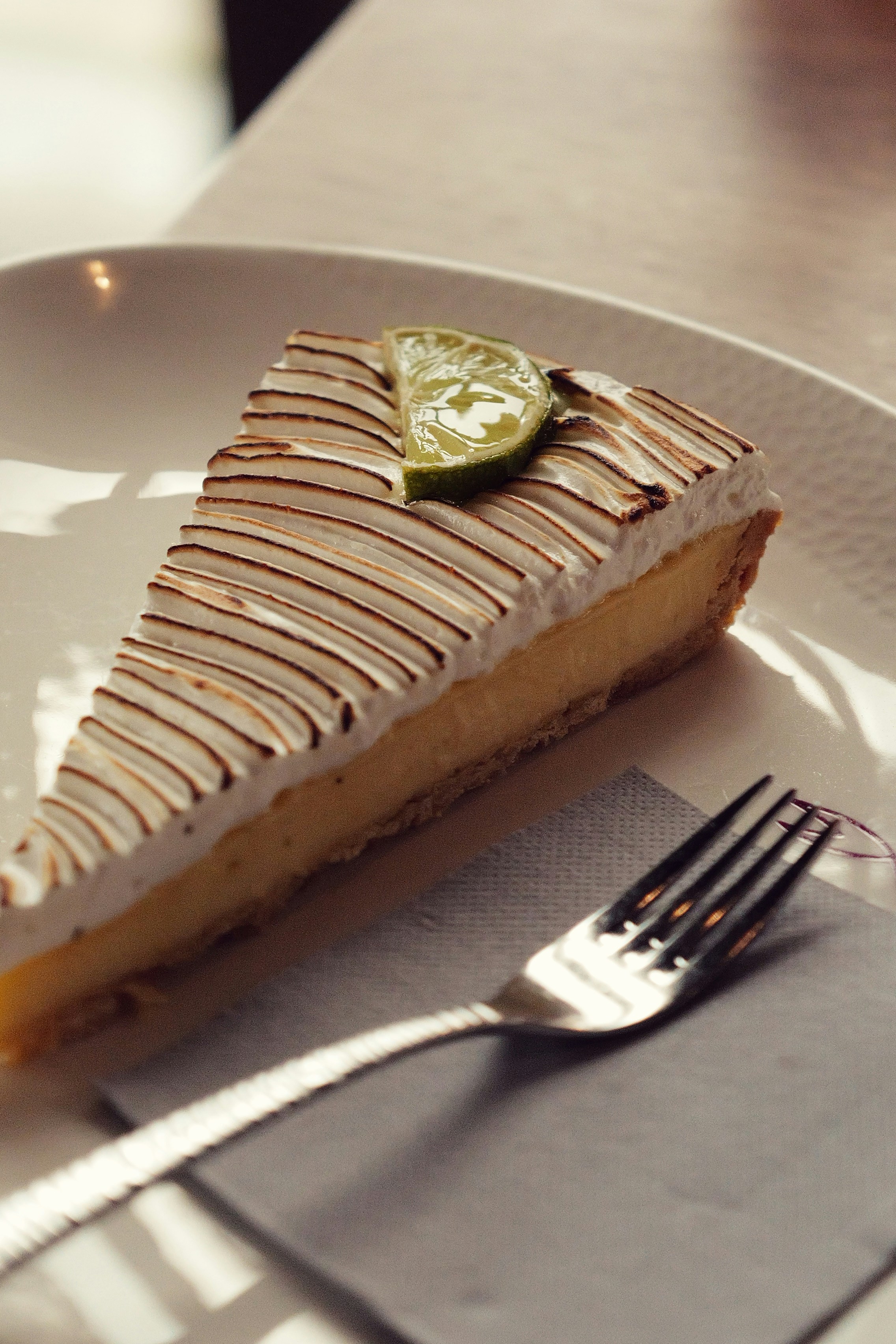 Lemon-Buttered Slice: Precision Lines and Lime Topped Frosting