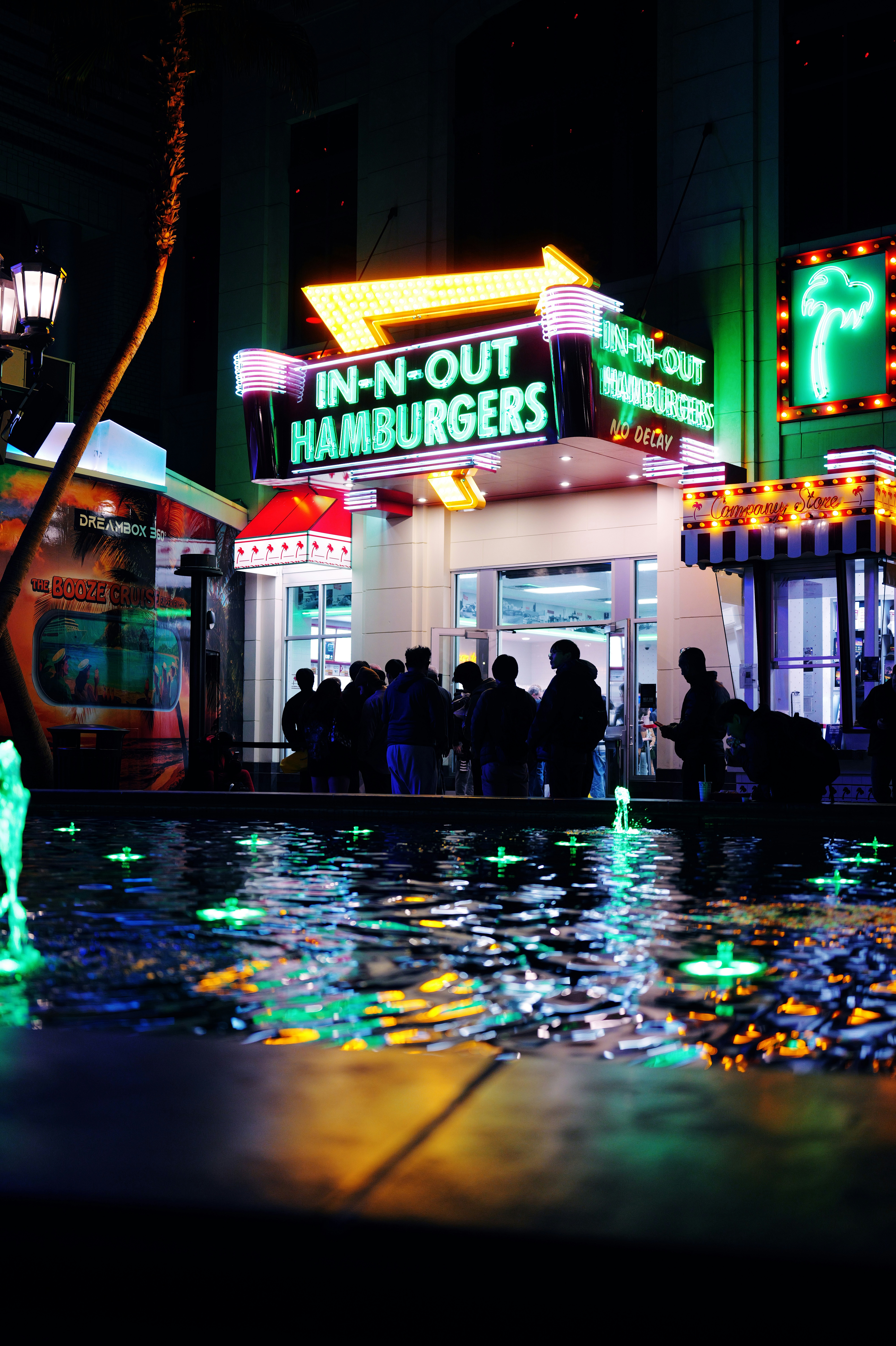 Neon Hamburger Haven Under Nightfall Lights