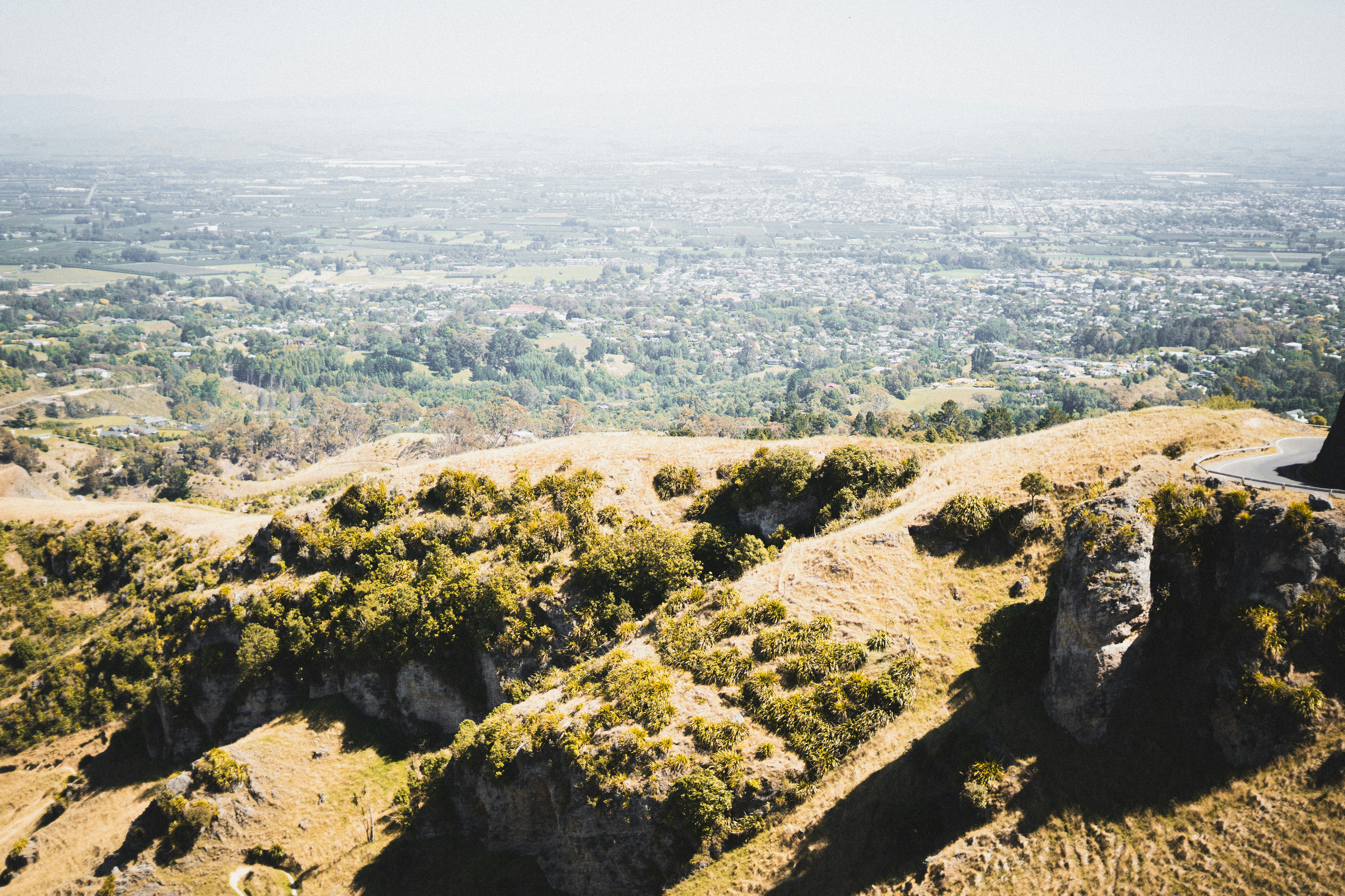 Overlooked Ridge: Sunlit Hills Framing a Distant Valley