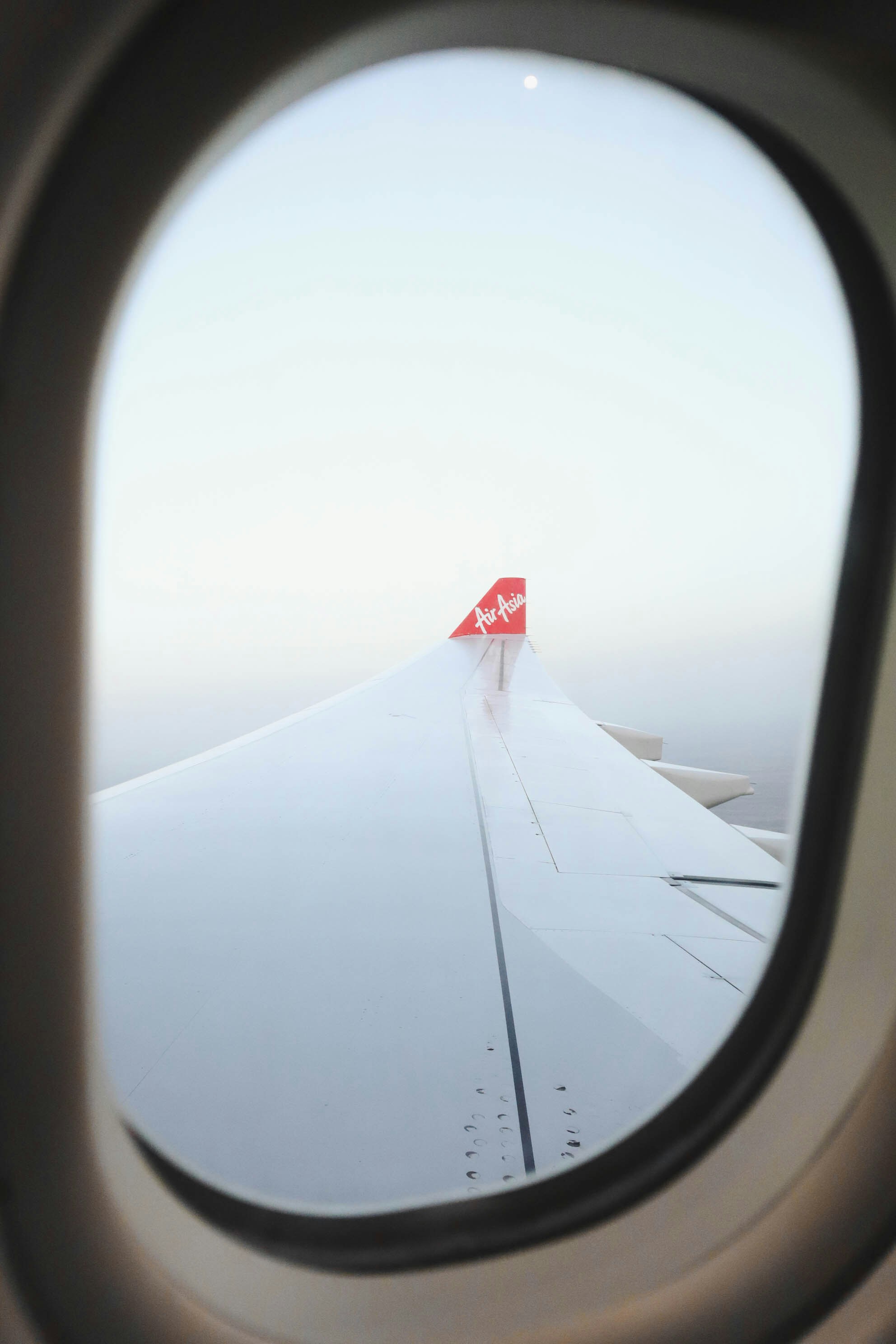 Wingtip View: Red Mark on the Airbus A320’s Winglet at Dawn
