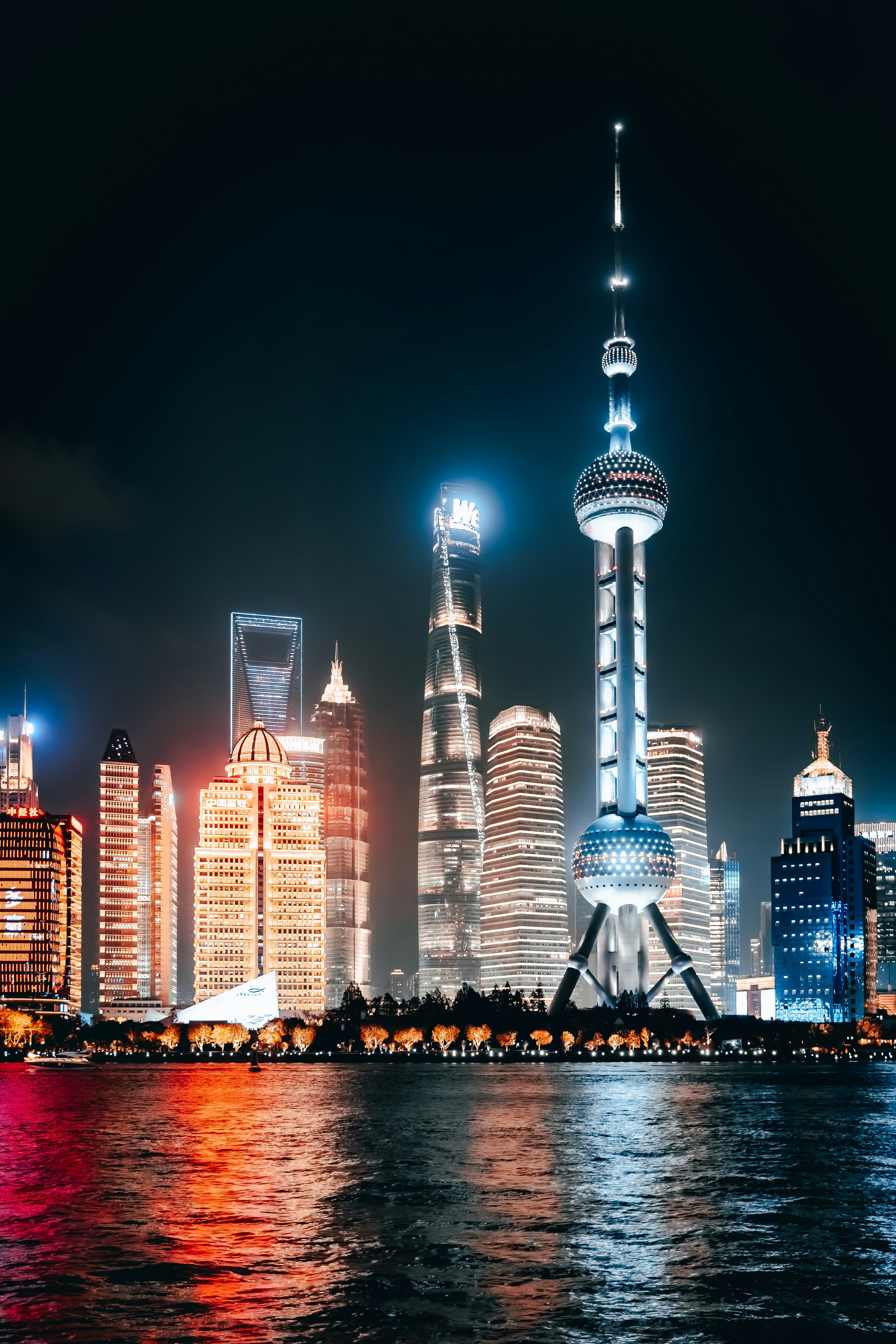 Neon Skyline: Shanghai’s Riverfront at Night