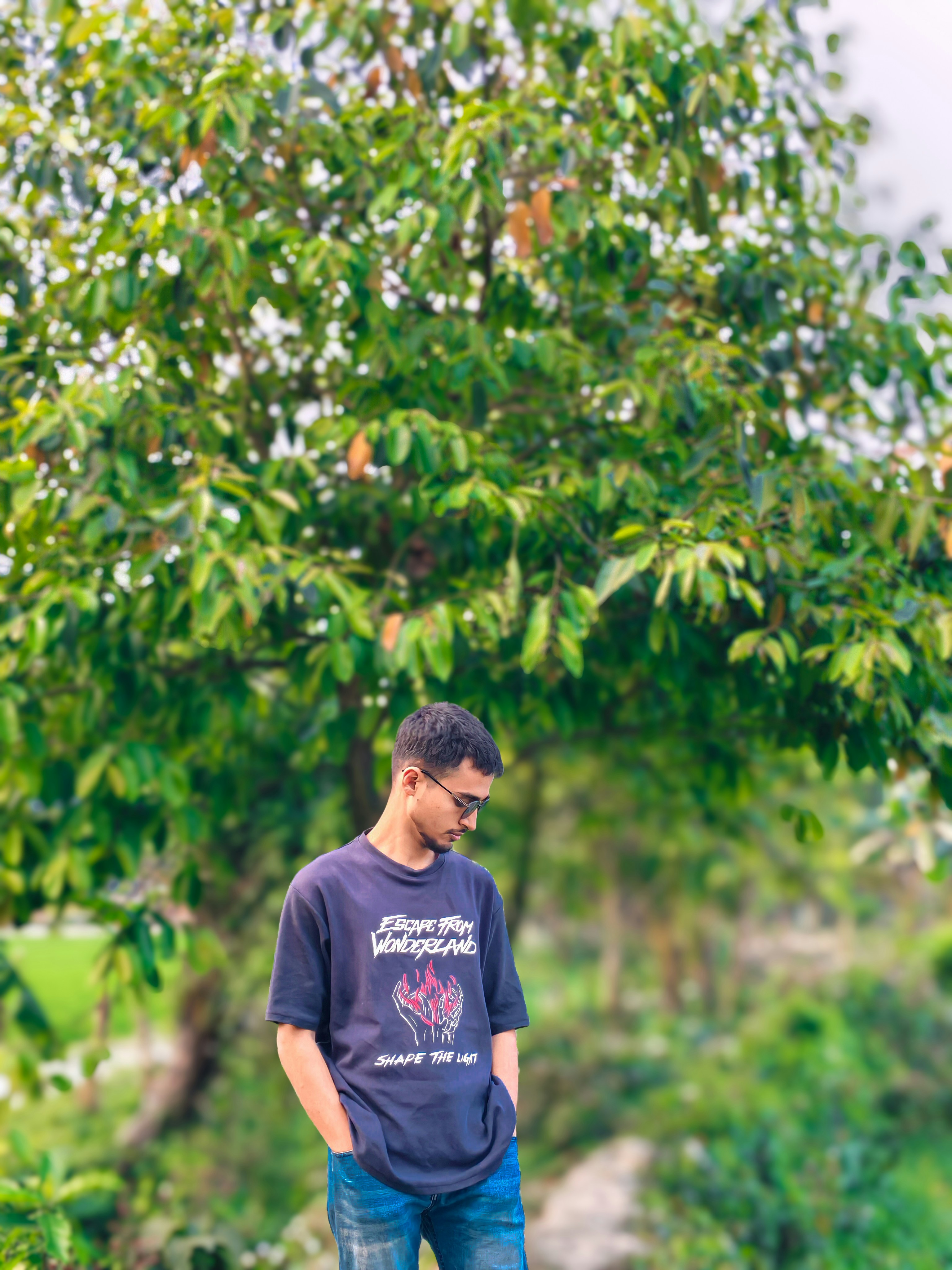 Portrait in a Green Corridor: A Quiet Moment Beneath the Canopy