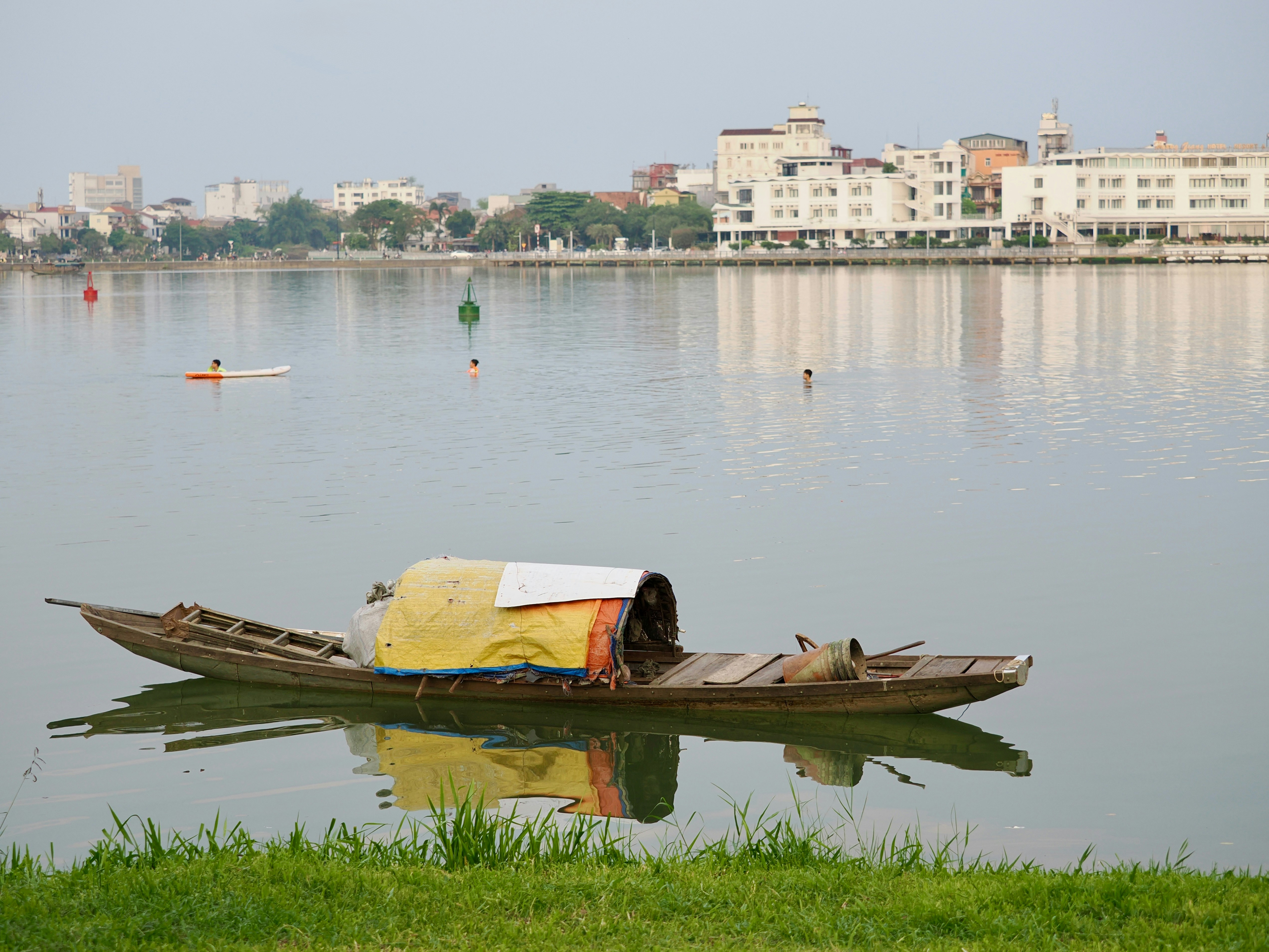 Mudboat at Rest: A Quiet Riverside Moment