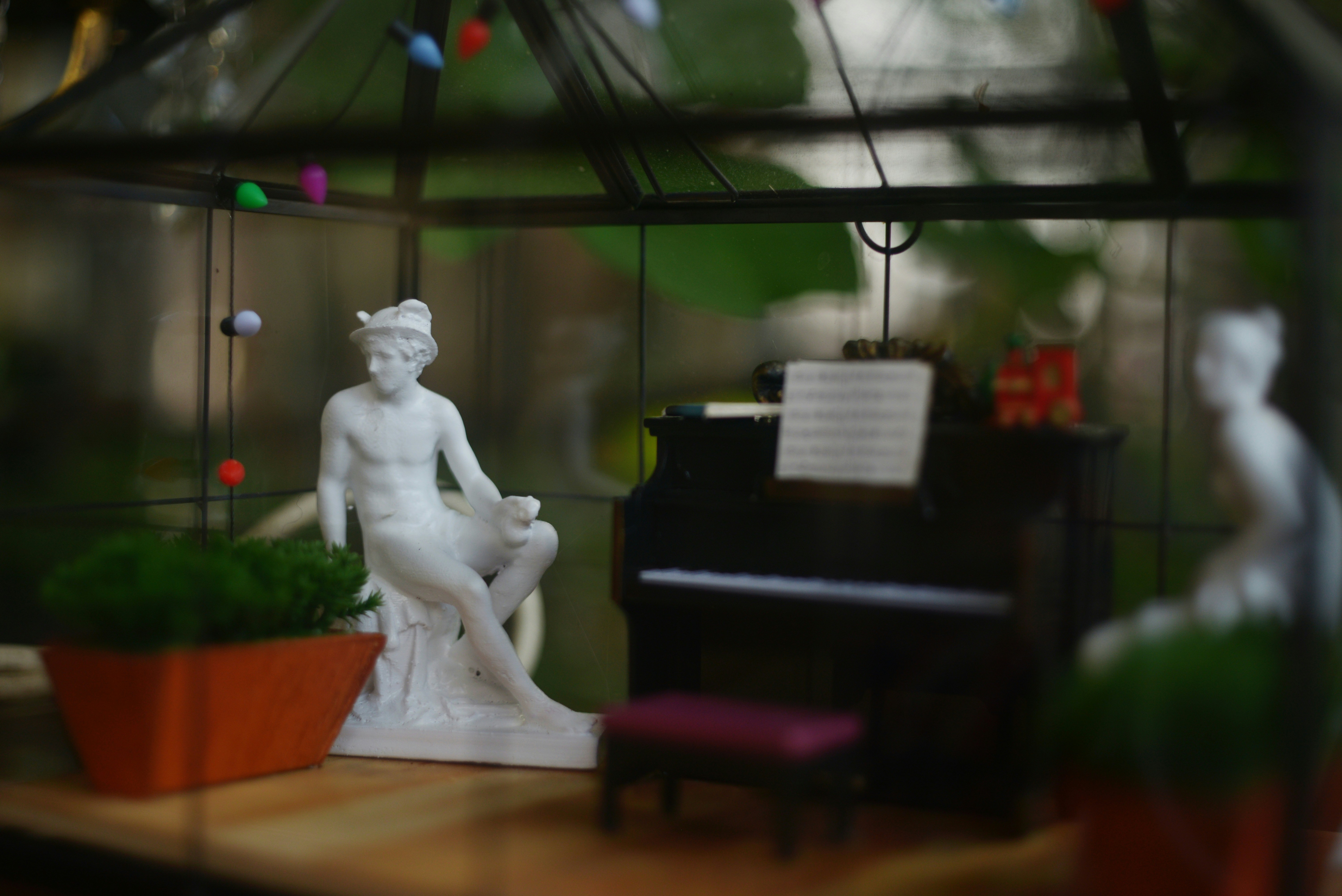 Miniature Classical Muse by the Keyboard Garden