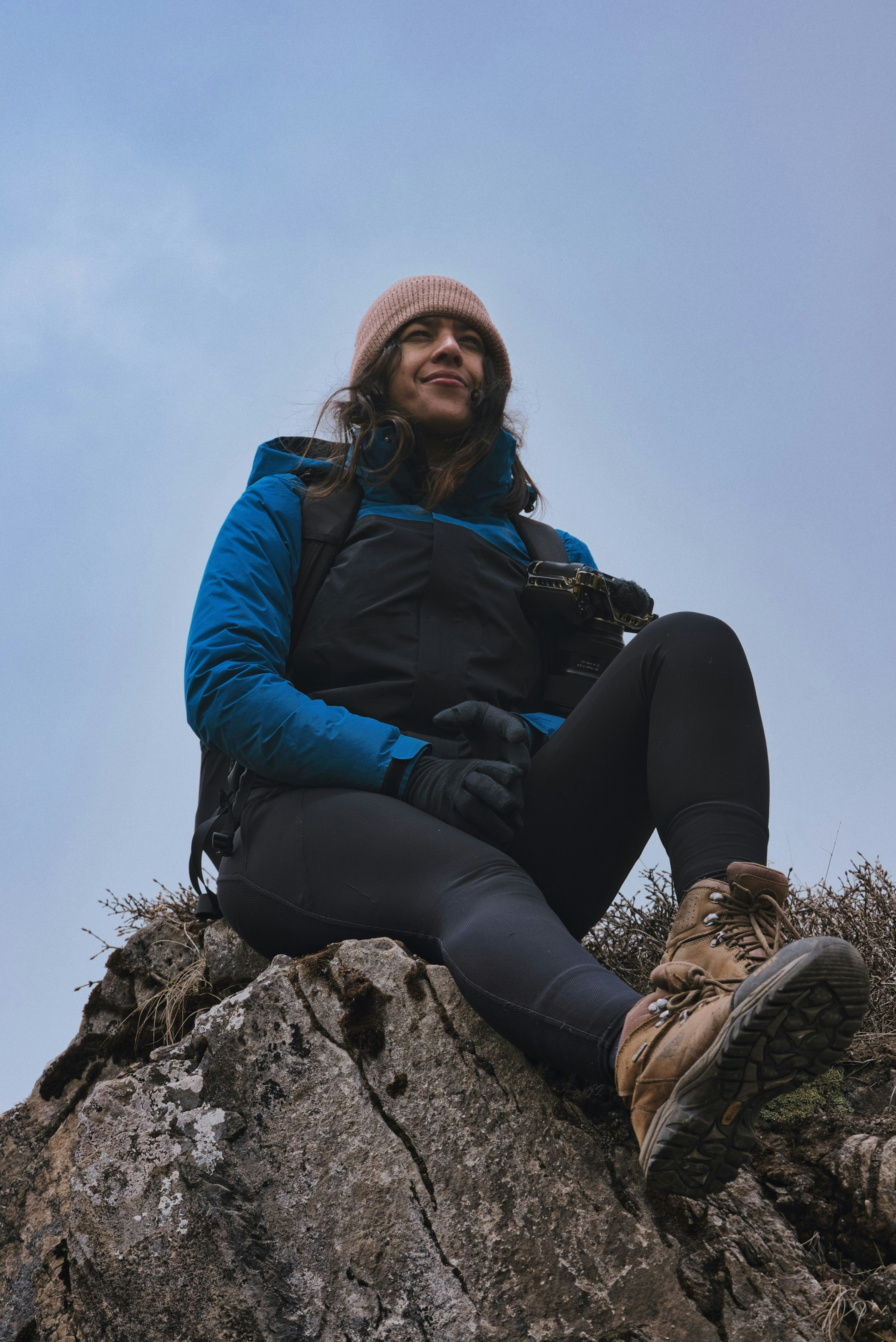 Low-angle Climber on a Ridge: Quiet Confidence in the Great Outdoors