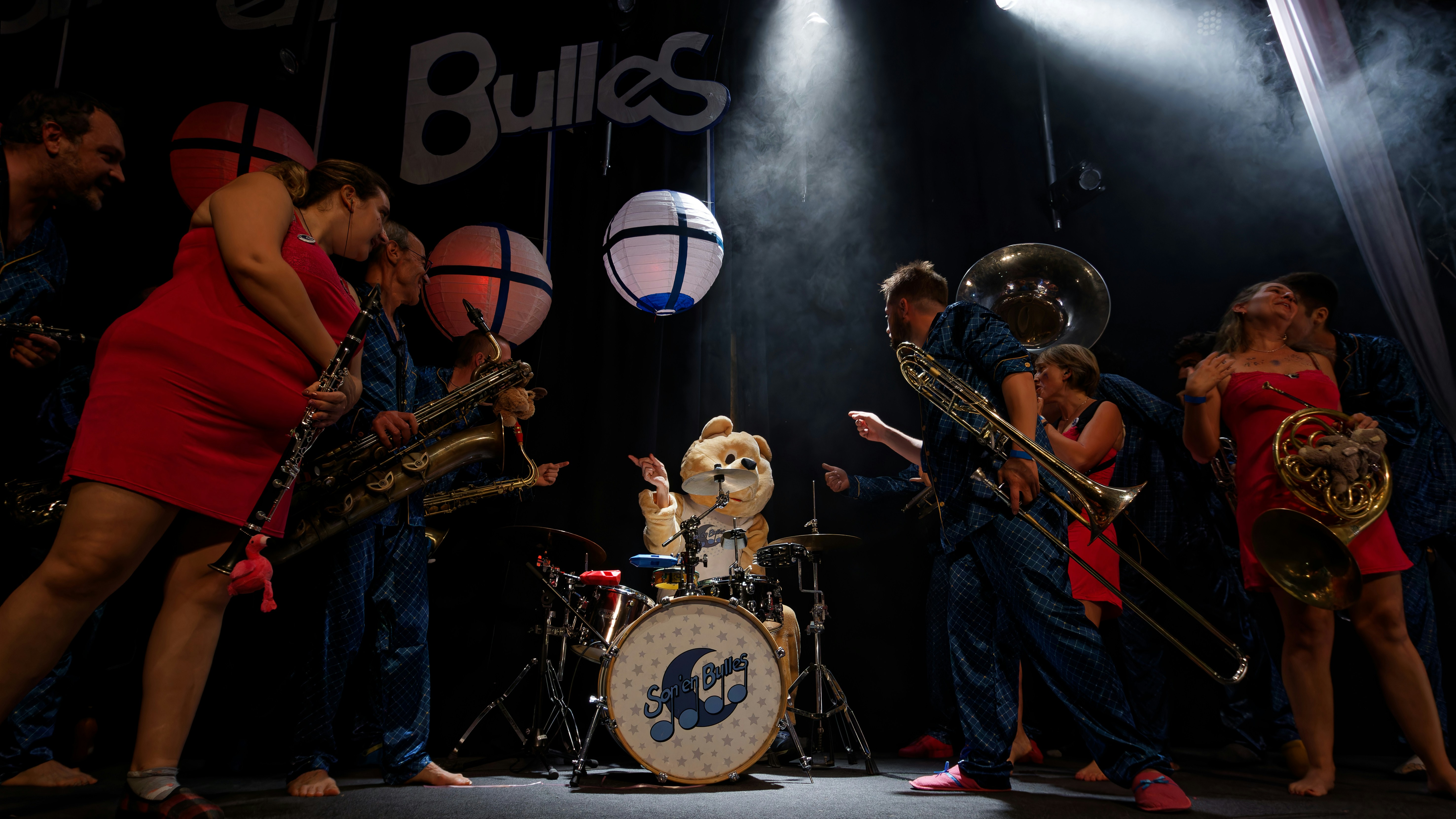 Twirling Drums in a Ballad of Brass and Balloons