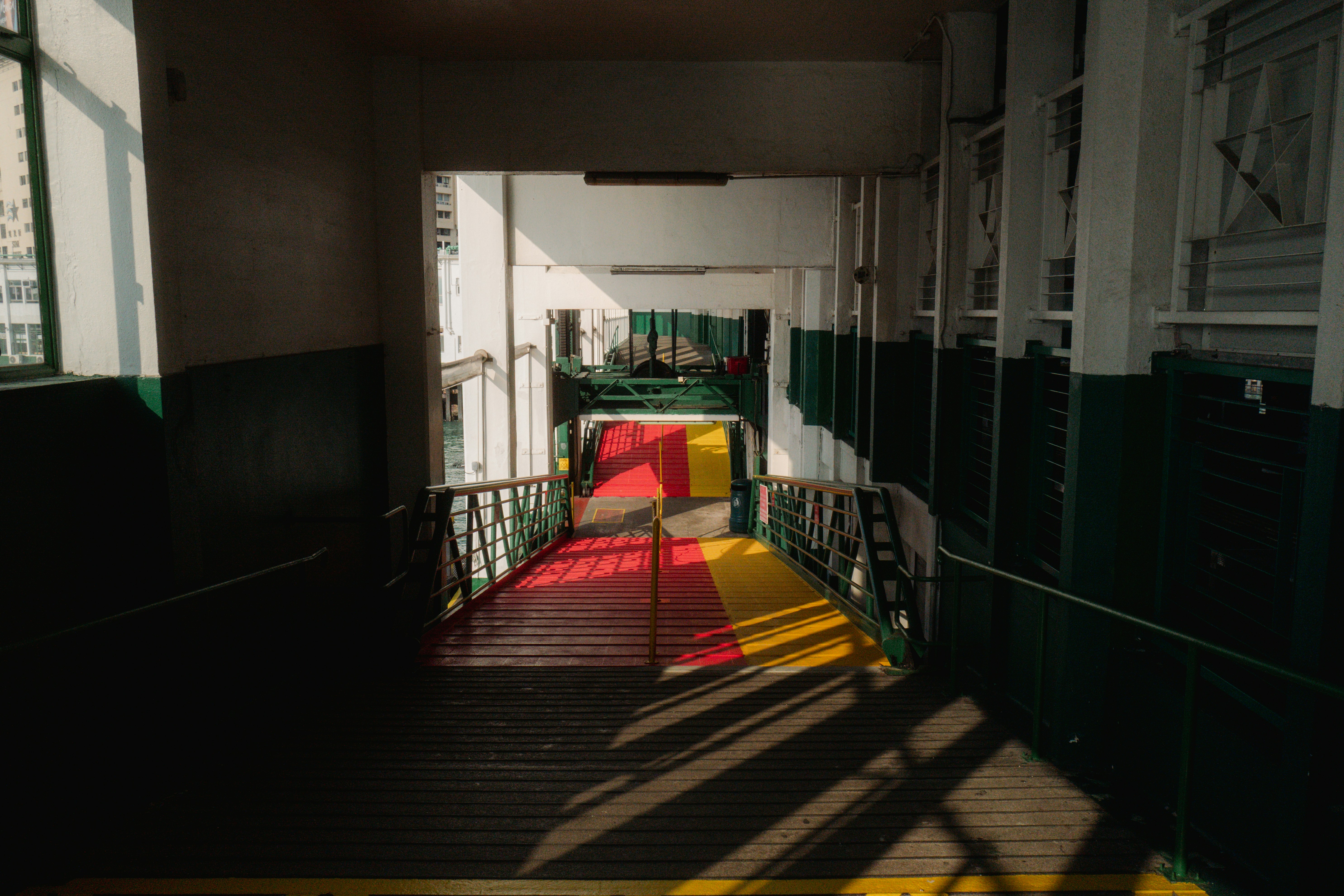 Sunlit Ramp into Colorful Shelter