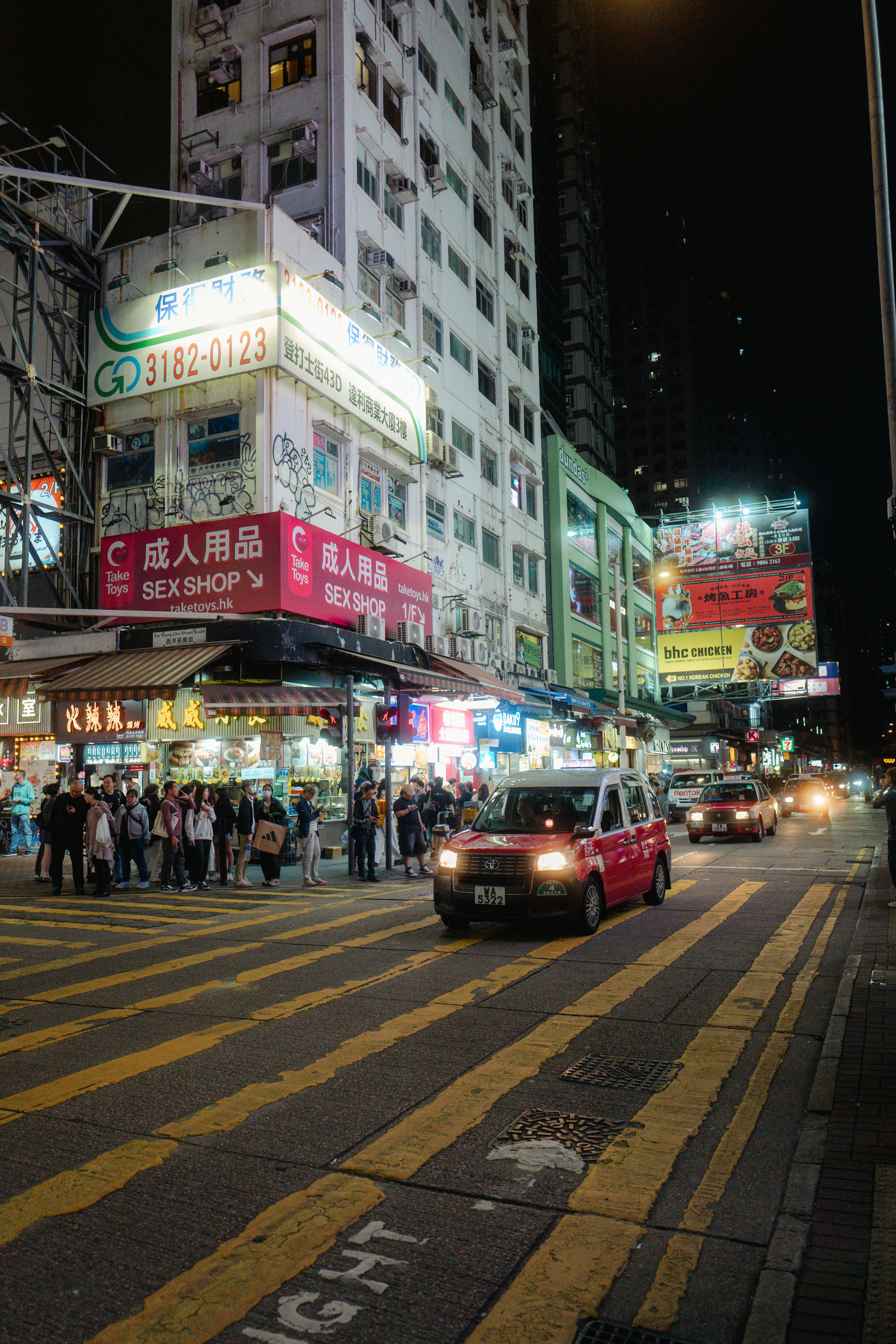 Neon Nightrow: Pedestrian Street in Dense City