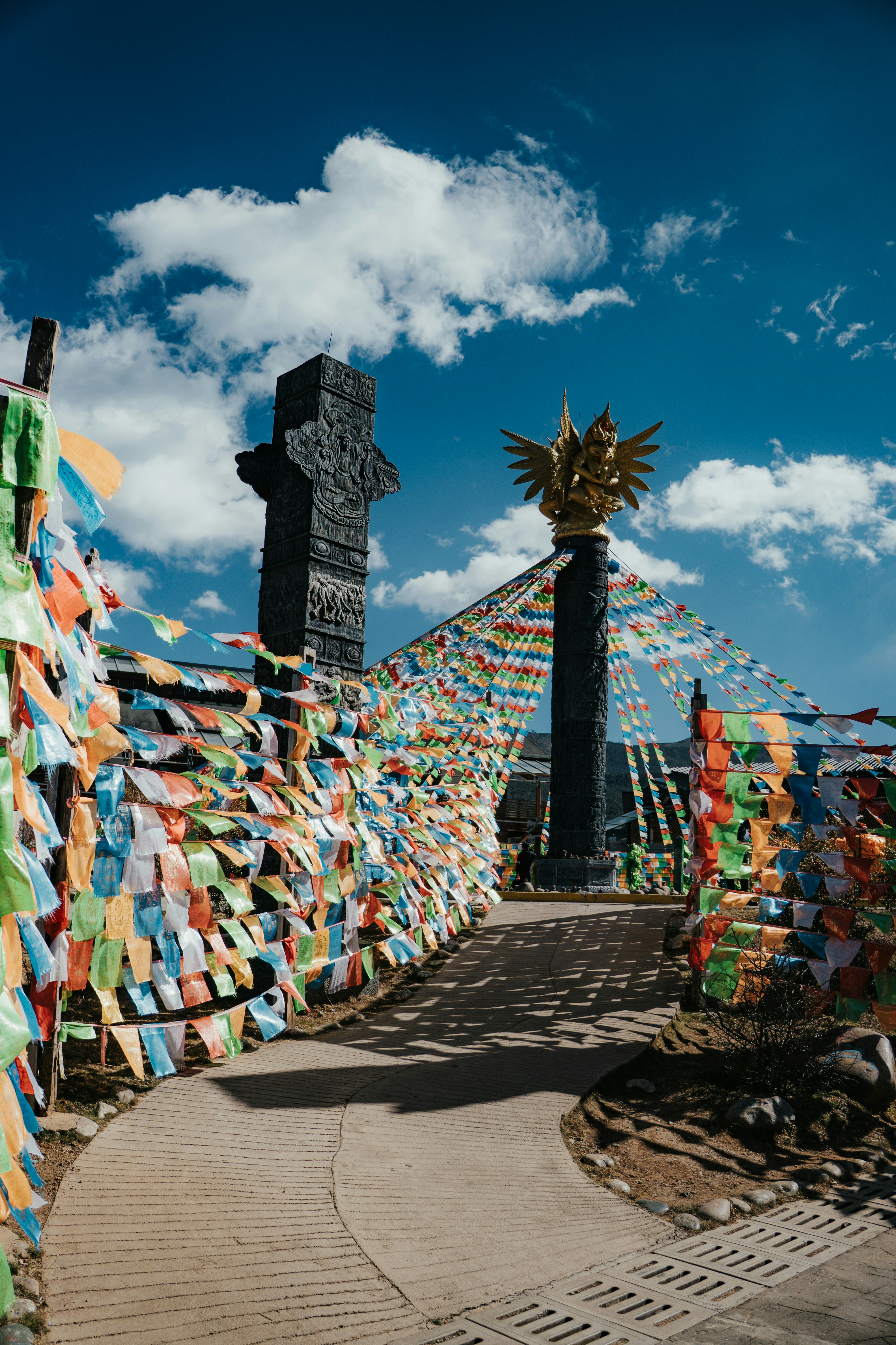 Prayer Flags at the Shrine Crossing