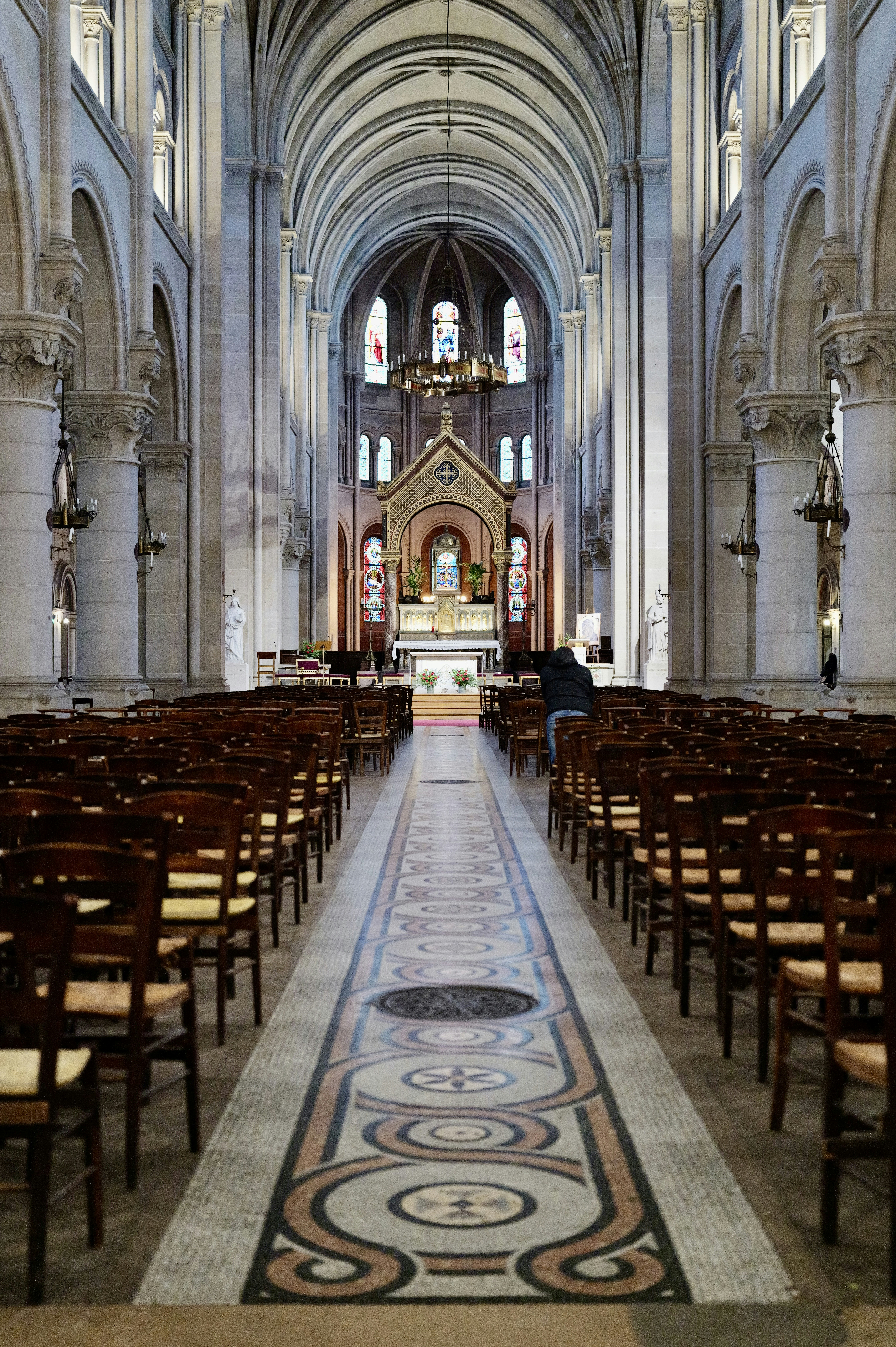 Vaulted Silence: Sacred Aisle Toward the Altar