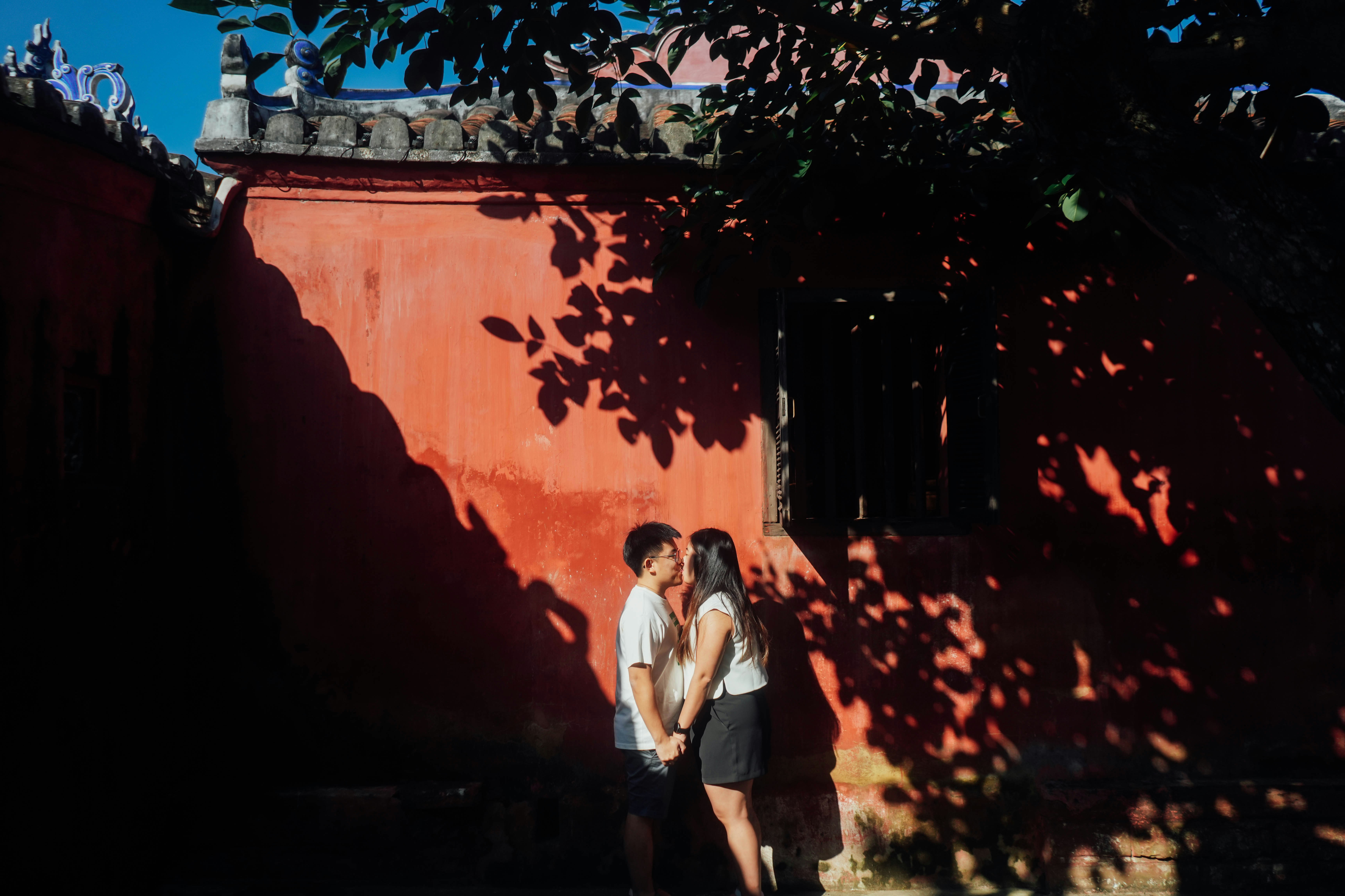 Shadowed Red Wall Rendezvous