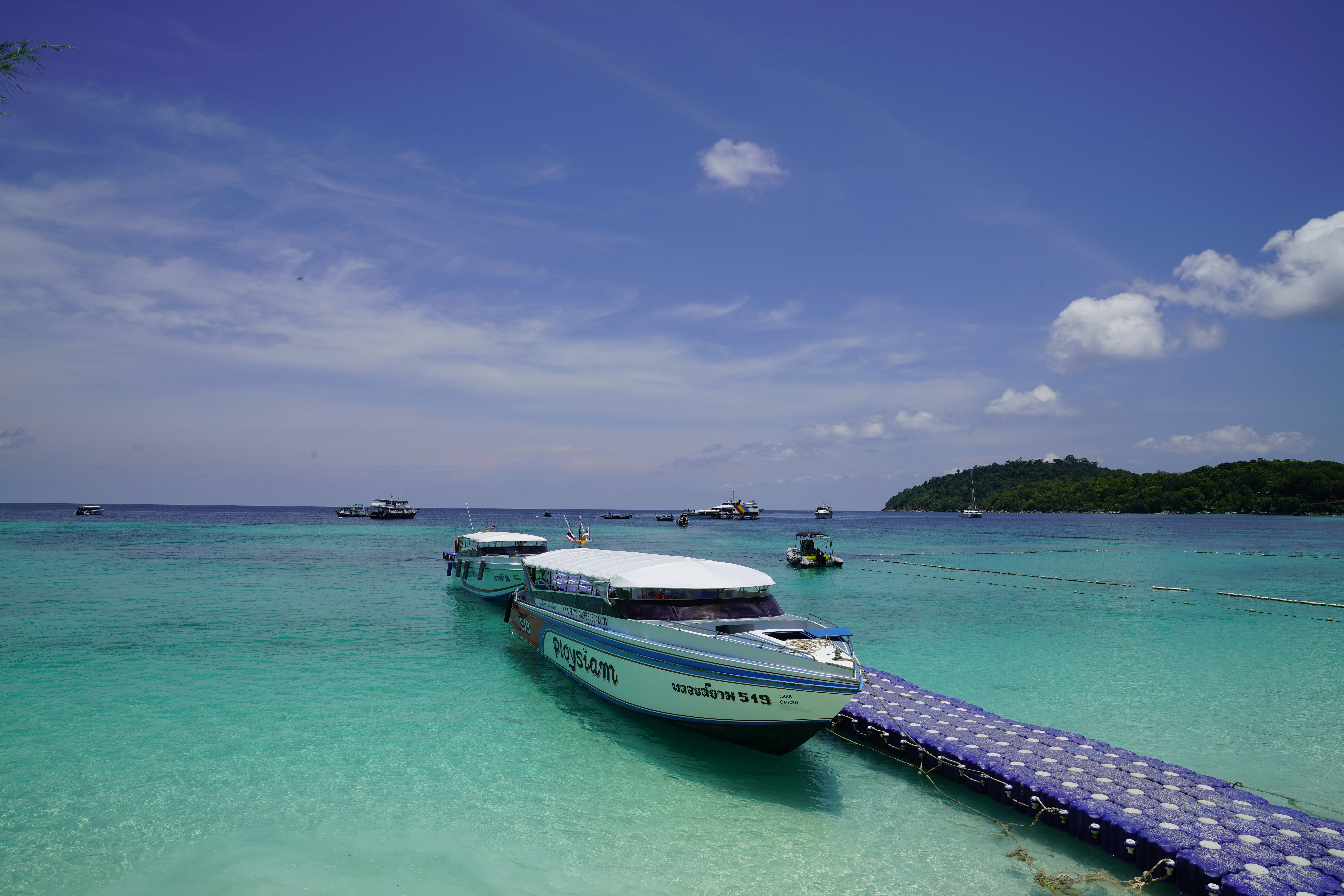 Boat Parade in Turquoise Waters