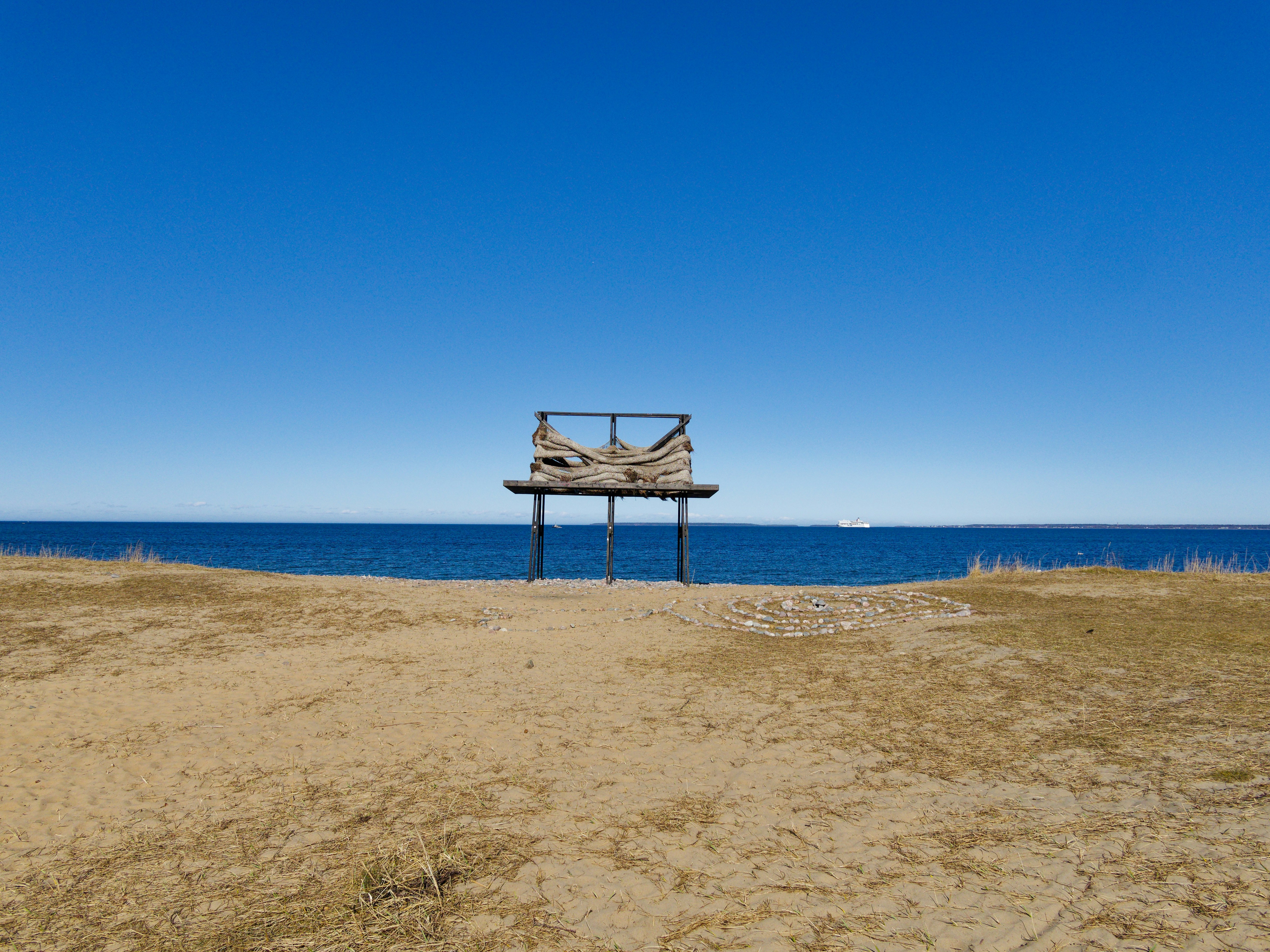 Weathered Lifeguard Hut on a Quiet Shore