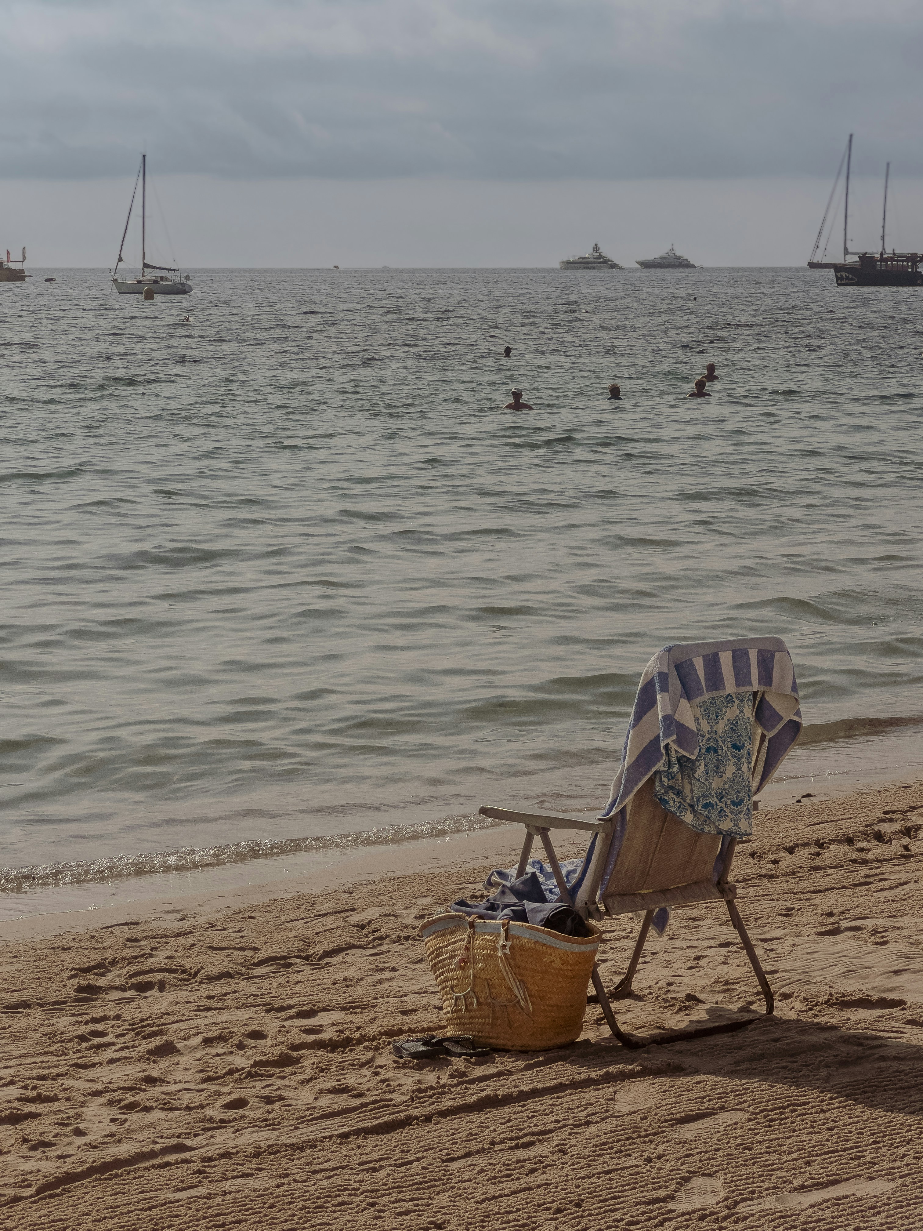 Solitary Beach Chair Guarding the Quiet Sea
