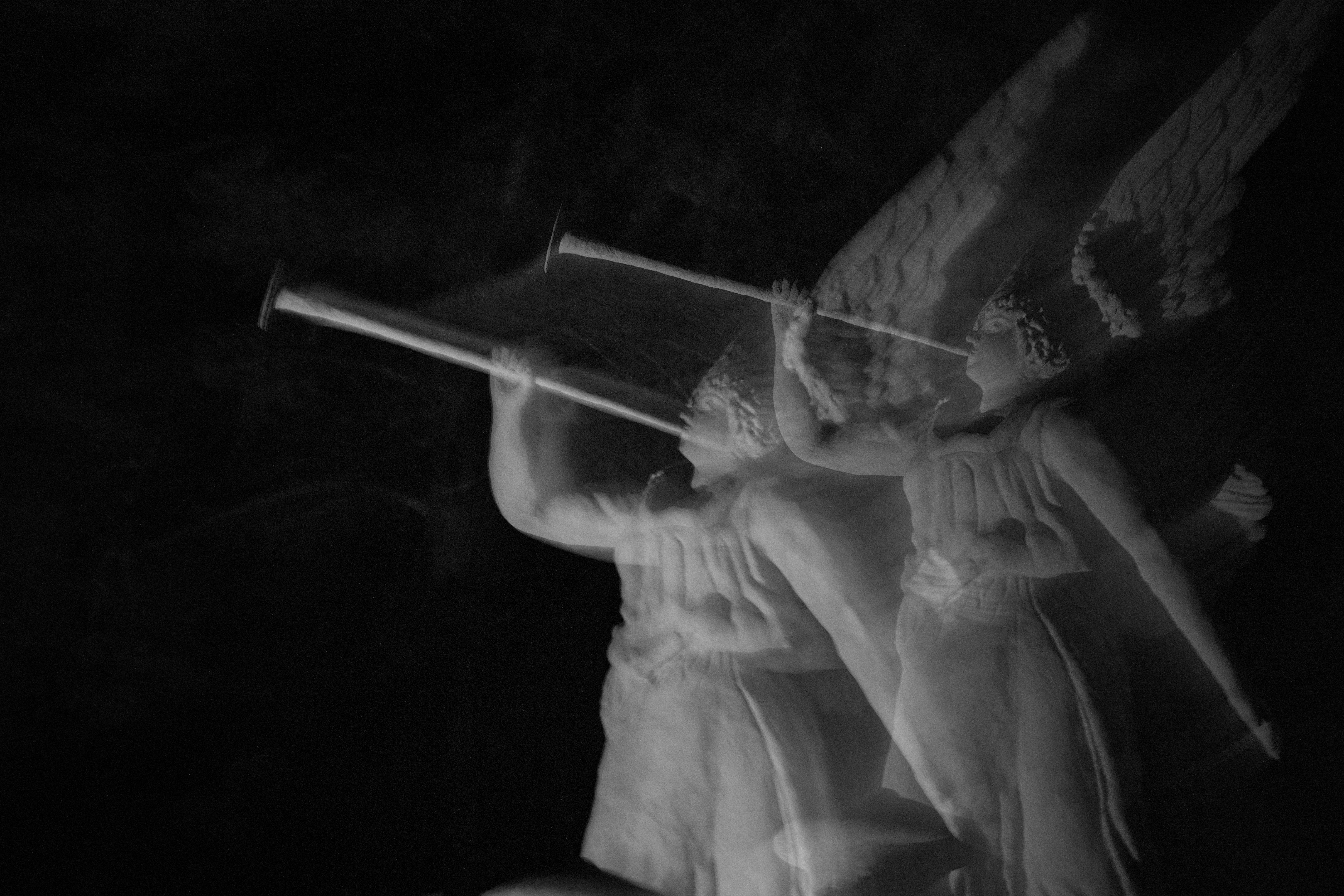 Resonant Echoes: A Double Exposure of a Flute Player in Motion