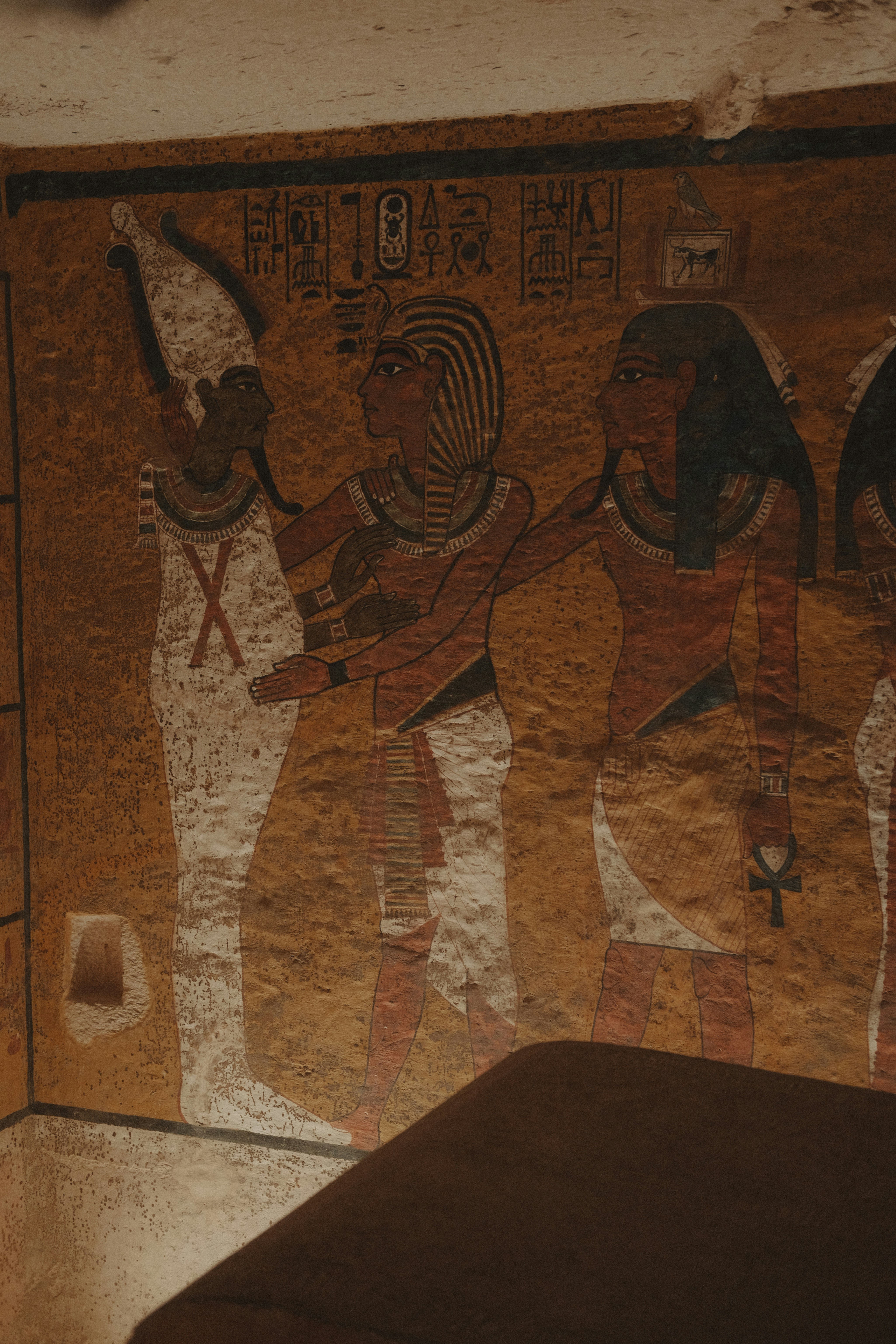Whispers of an Ancient Corridor: Framed Figures on a Nubian Wall