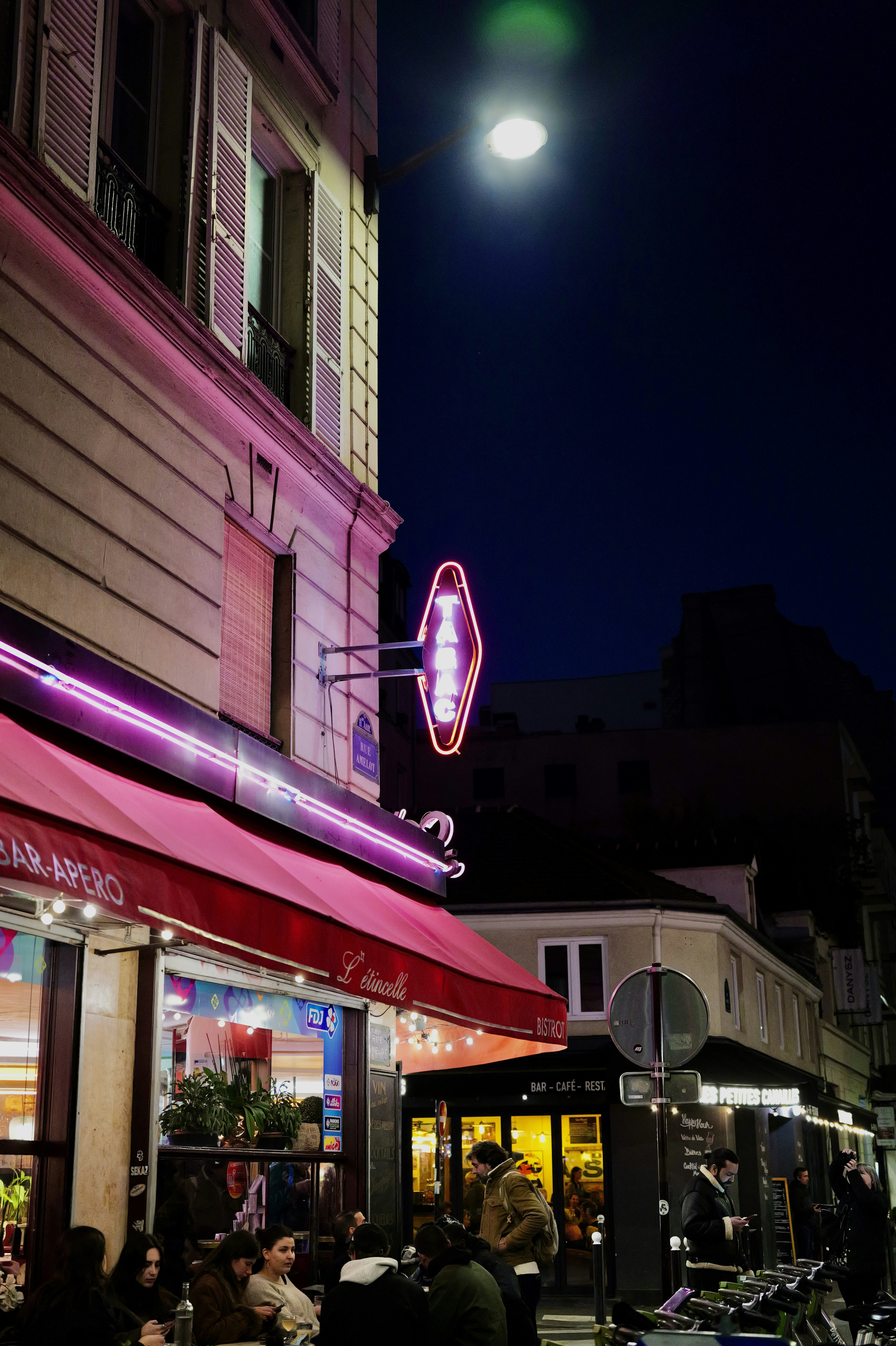 Neon Night in the Bistro Lane
