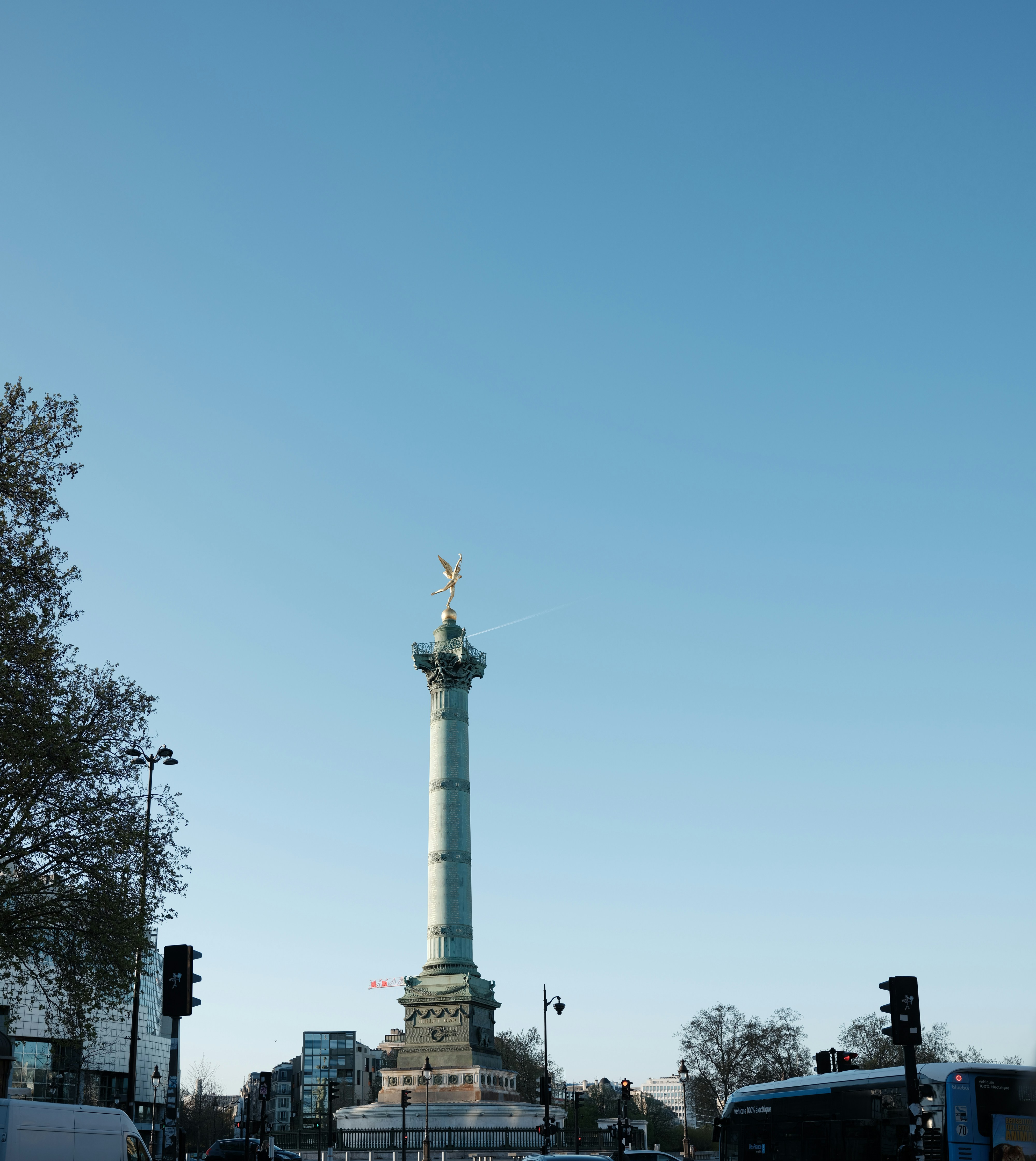 The Victory Column Reaches Toward a Clear Sky