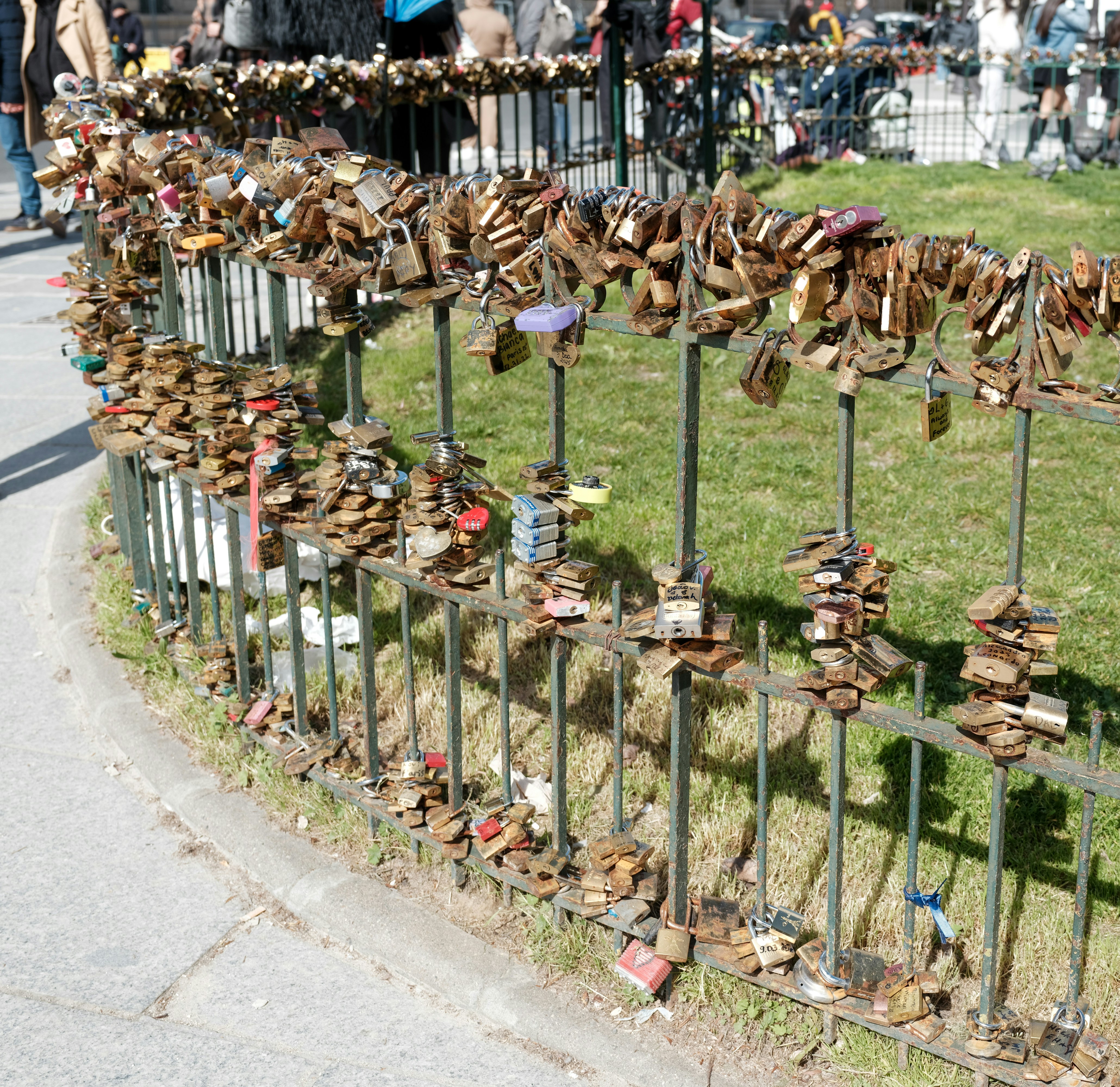 Locks on a Bridge: A Sea of Love in the Park