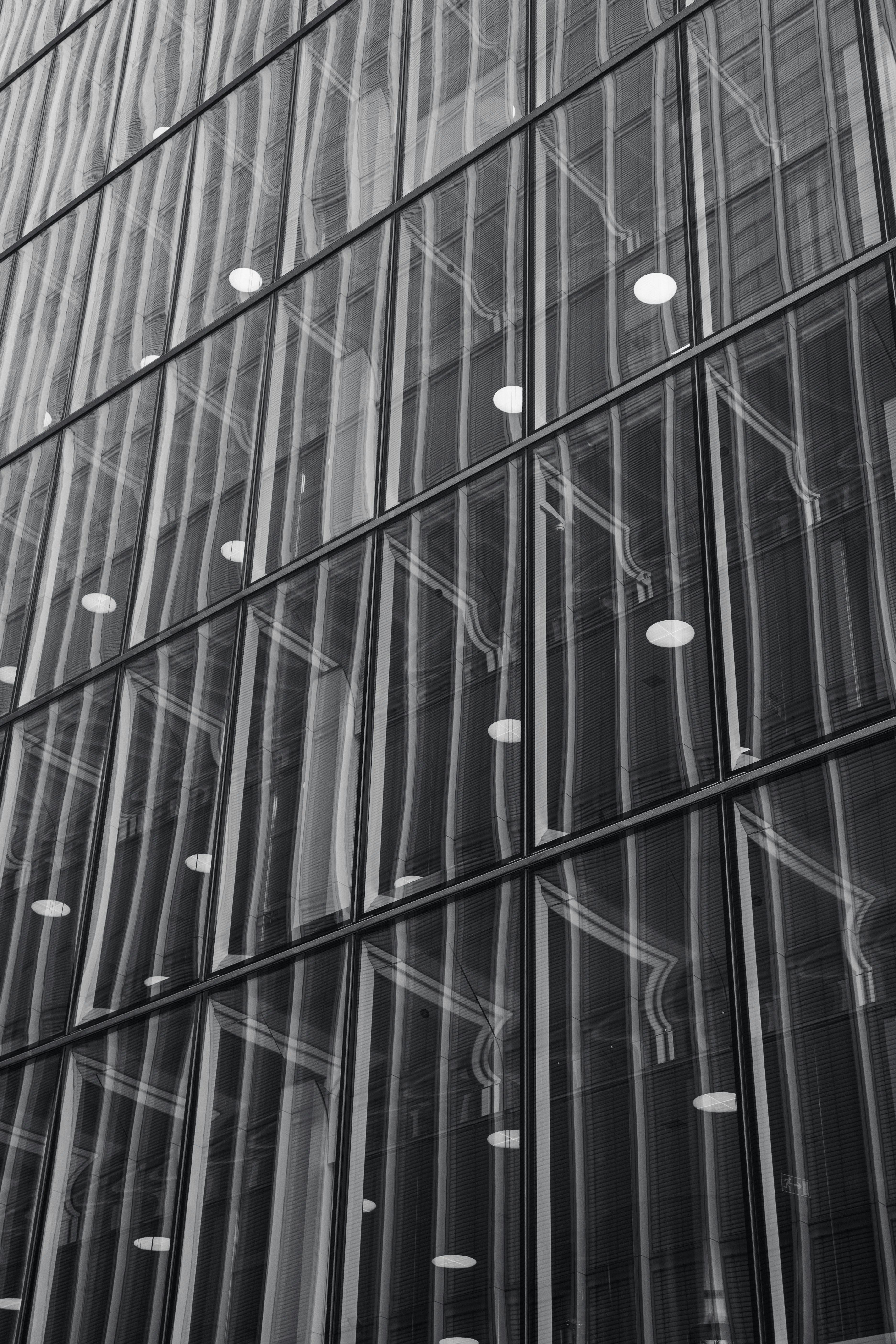 Reflections in Glass: Repeating Rectangles and Orbs of Light
