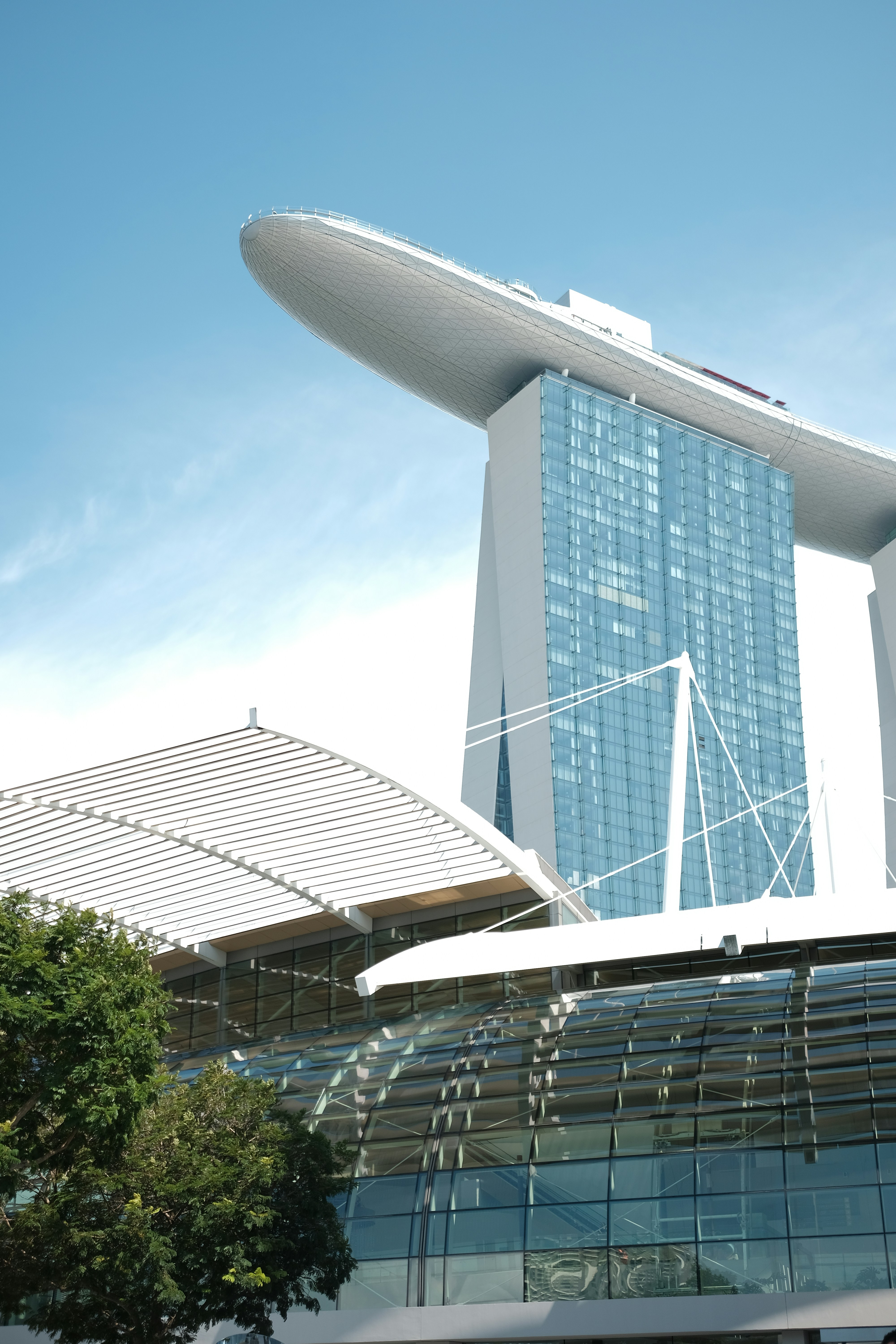Giant Orbit Above the Glass: A City Landmark in Profile