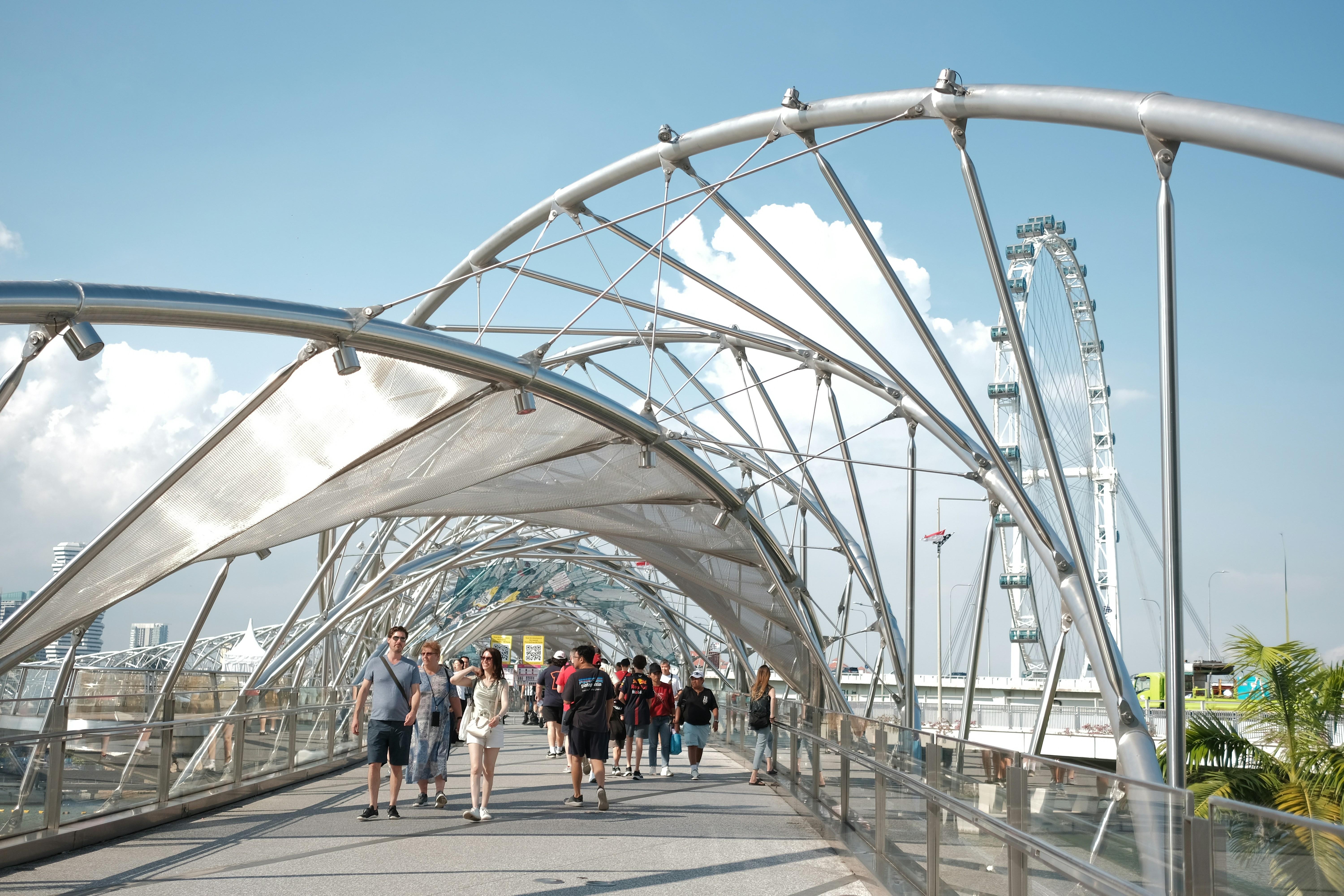 A Curved Walkway of Steel and Light