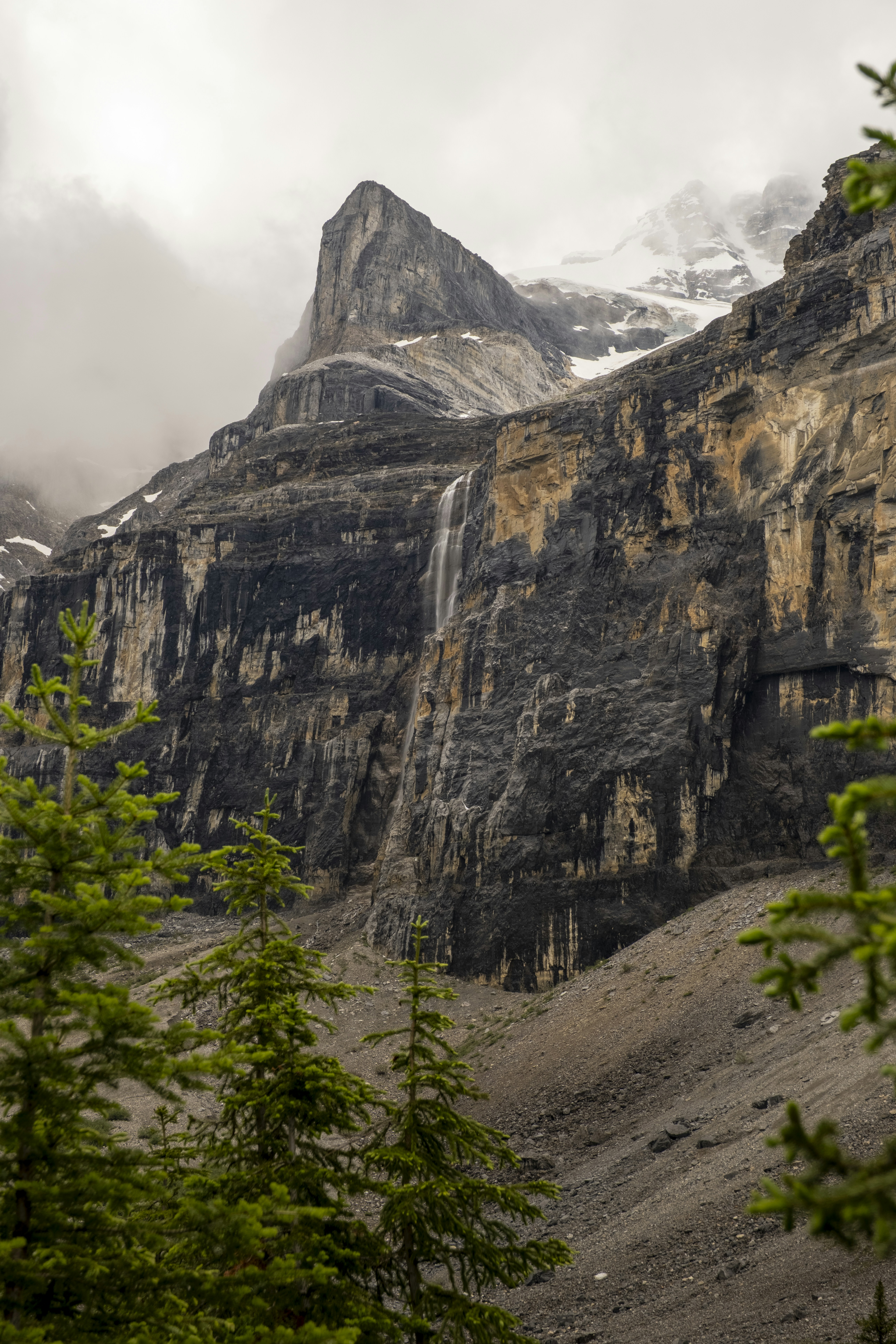 Majestic Peak Amid Clouded Tundra