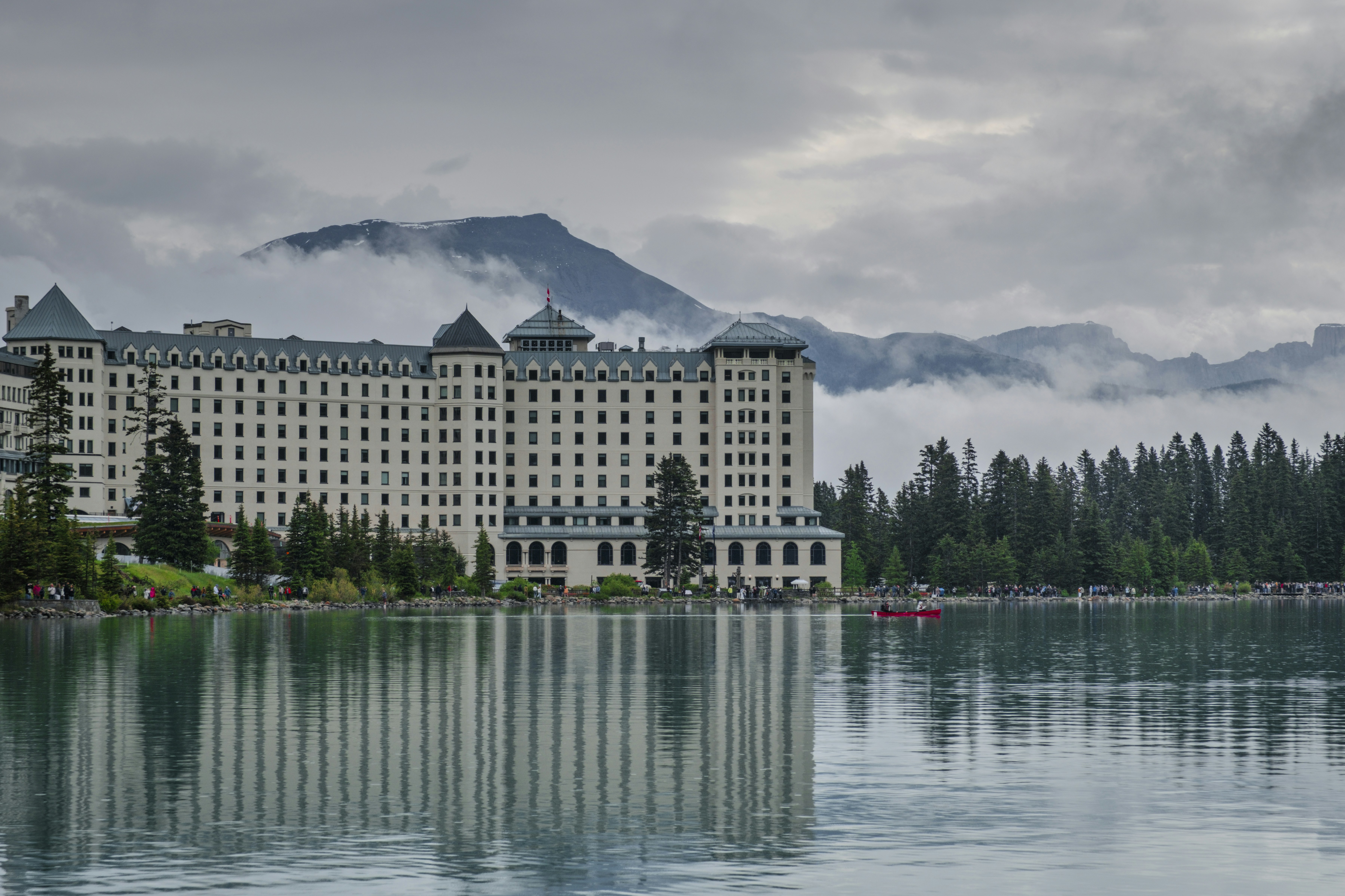 The Grand Lakefront Hotel Reflects on Misty Waters