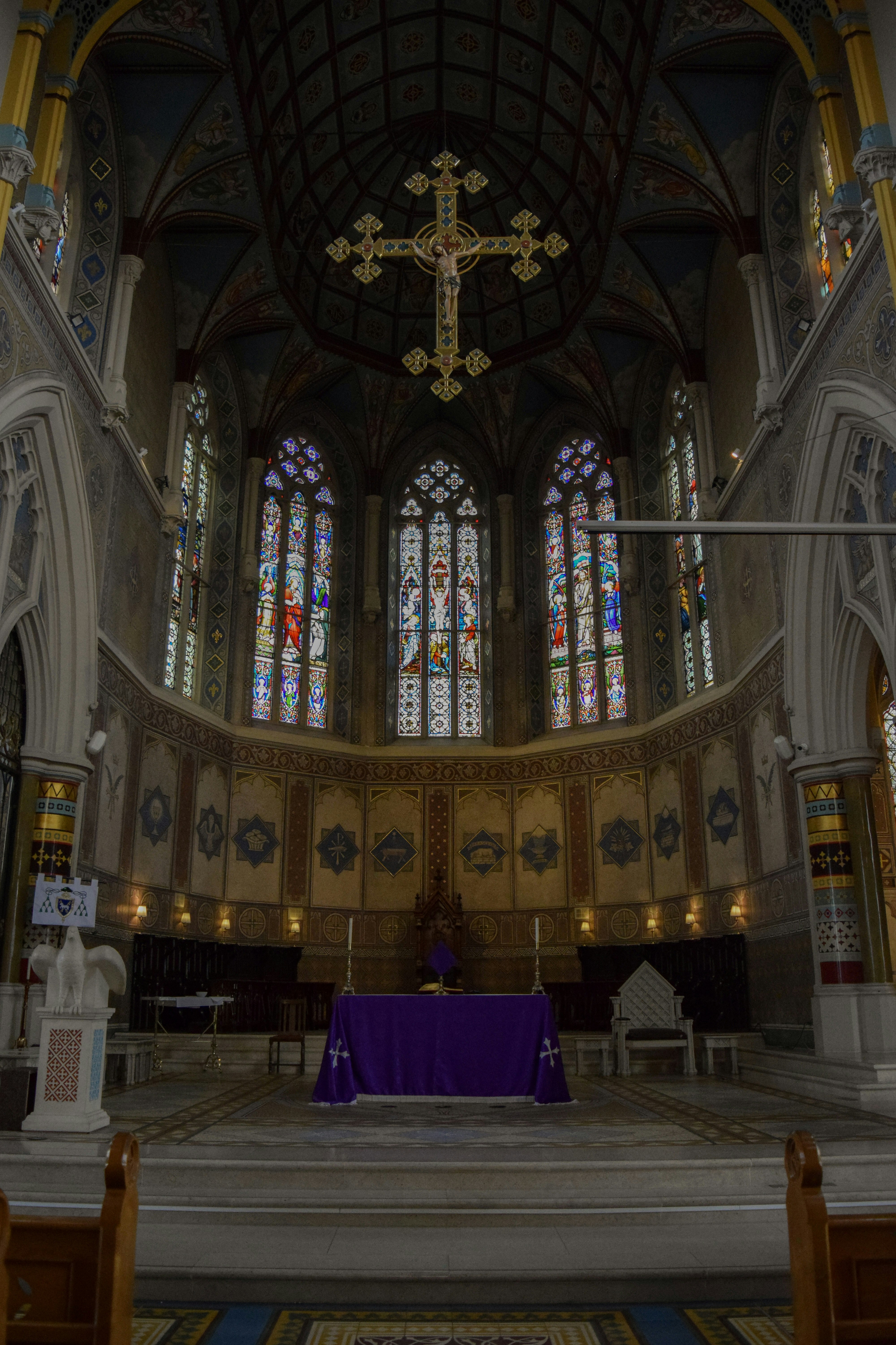 A Sacred Altar Beneath Stained Glass Echoes