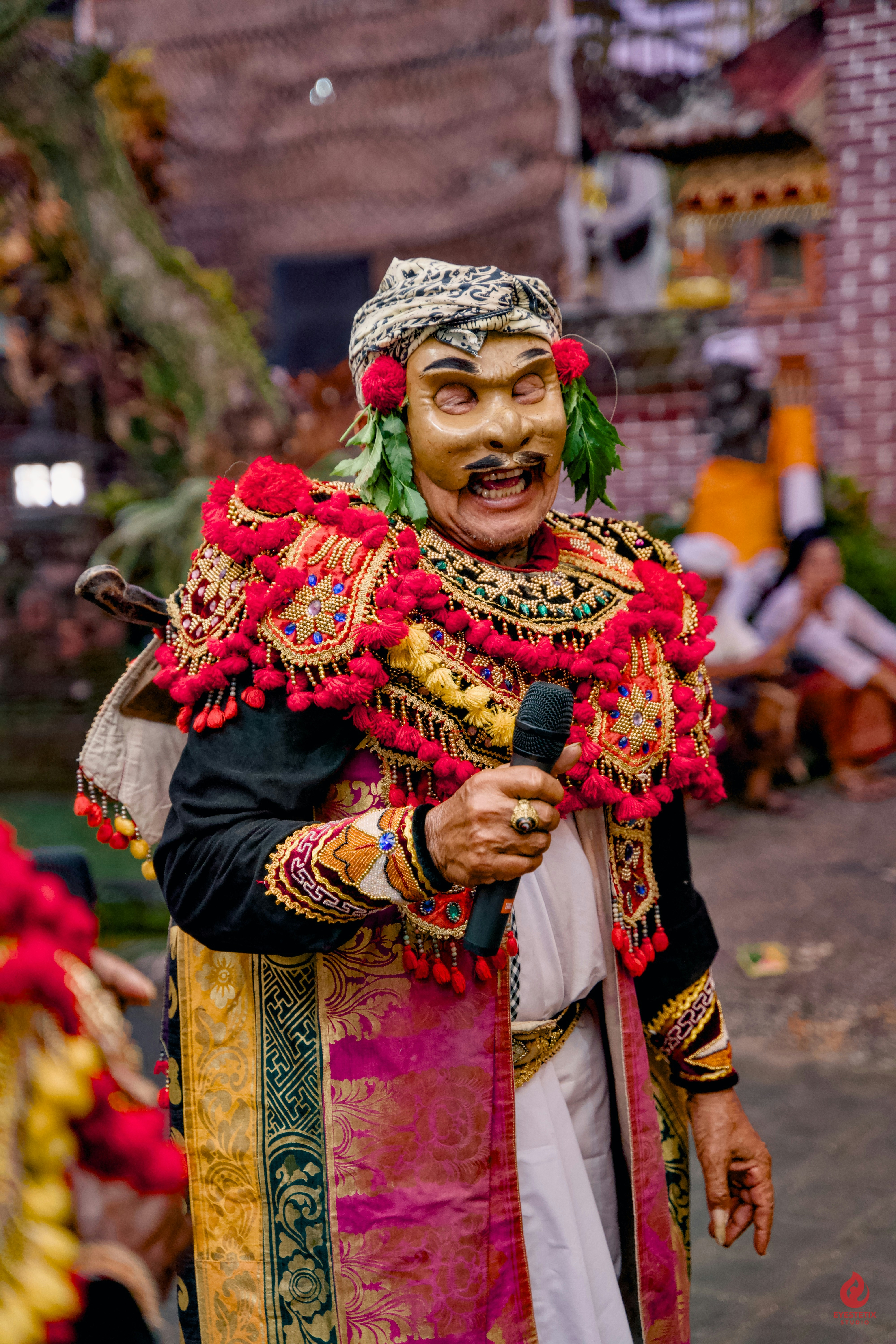 Masked Maestro: A Vibrant Parade of Color and Voice