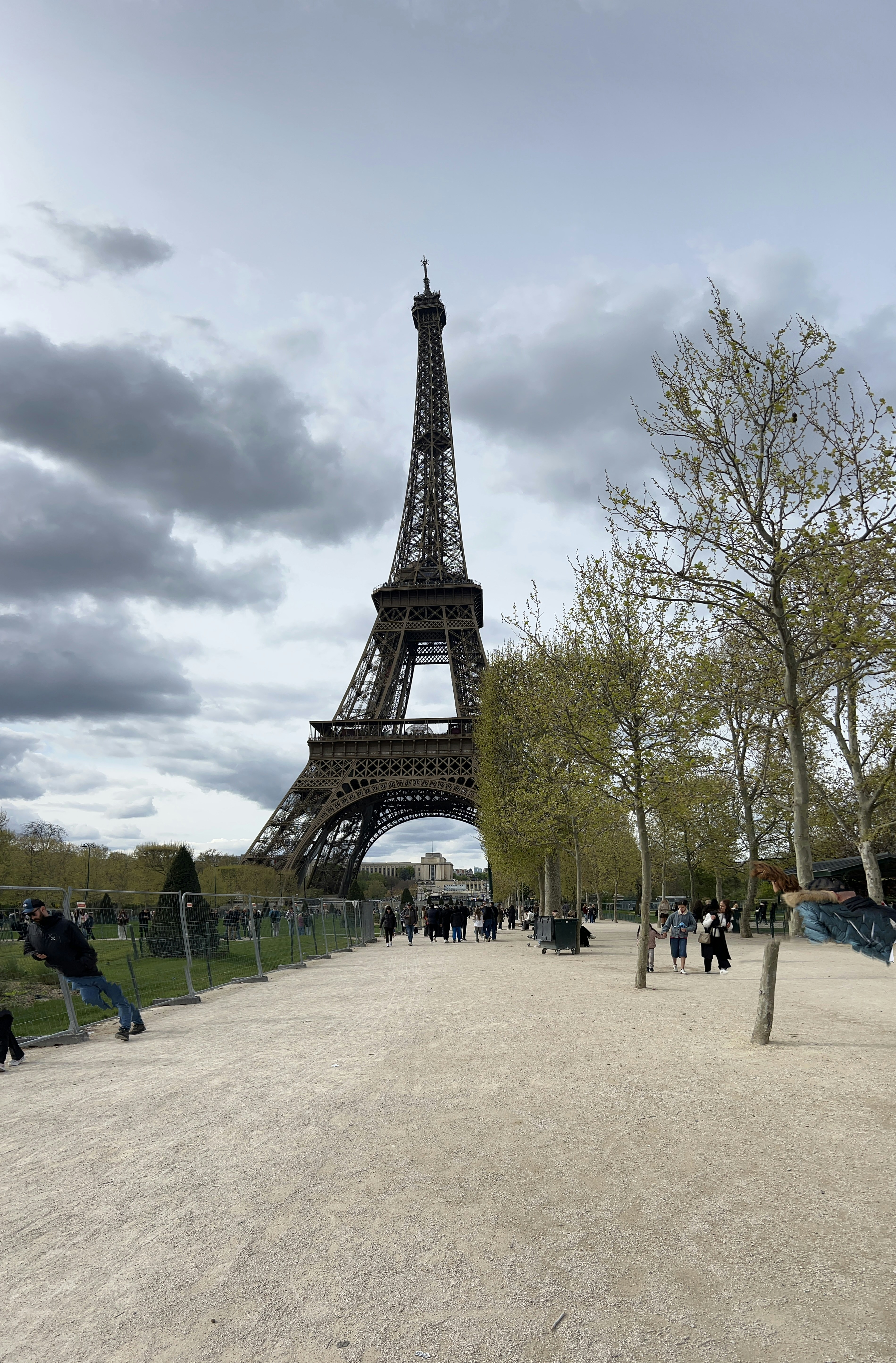 Eiffel Tower Through a Spring Corridor