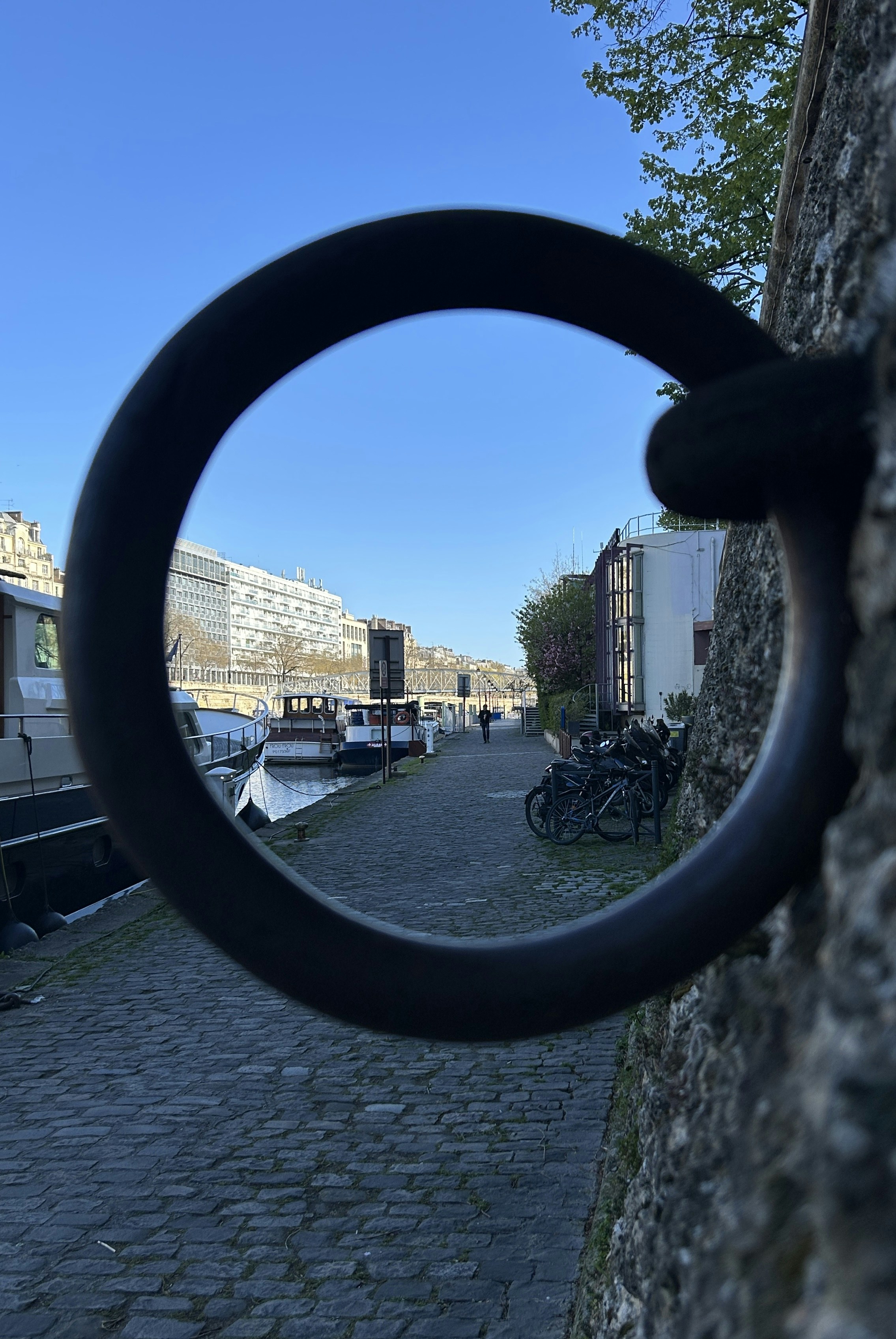 Circular Frame: A Canal Path Framed by a Ring