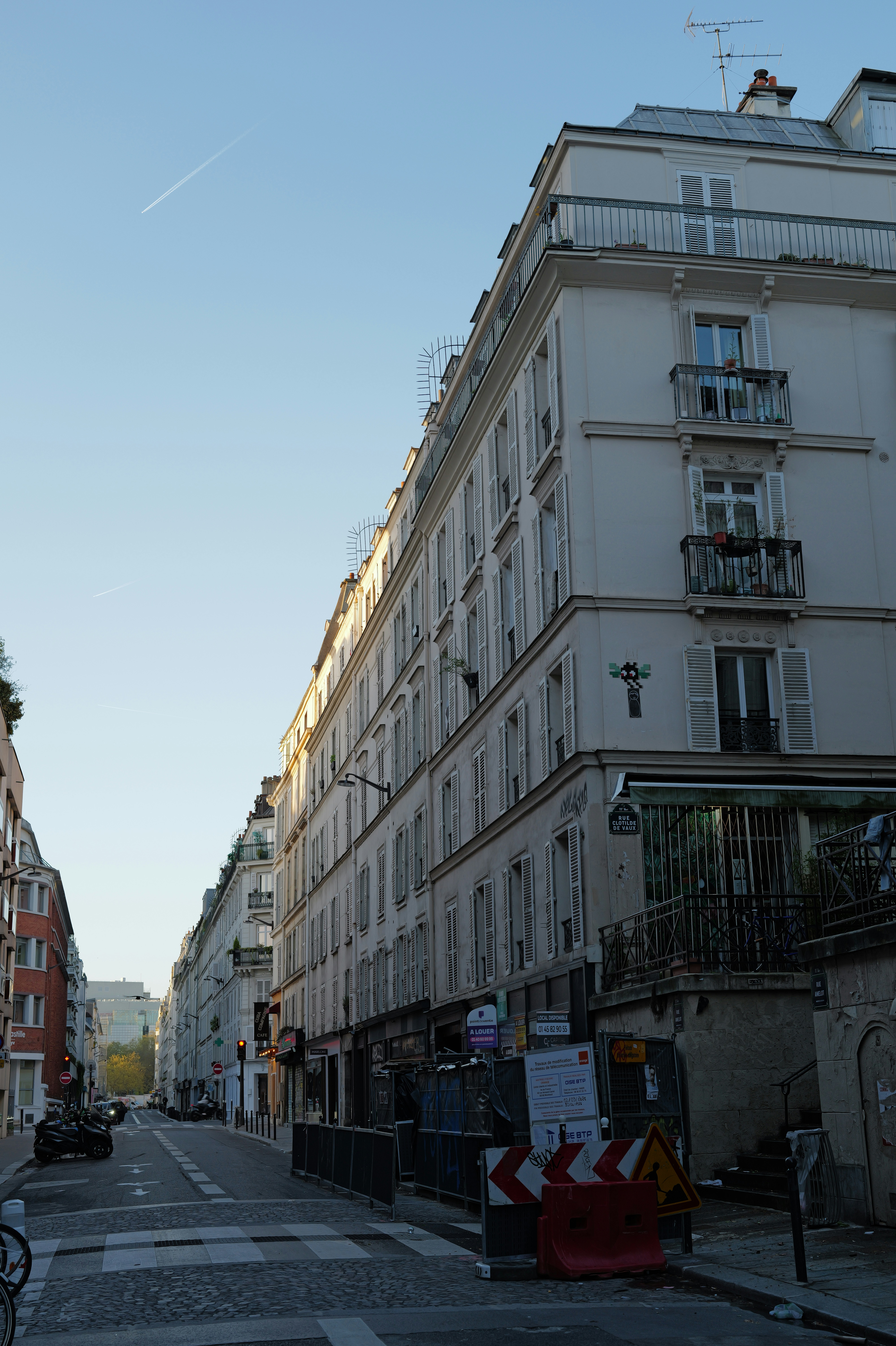 Parisian Facade in Evening Light