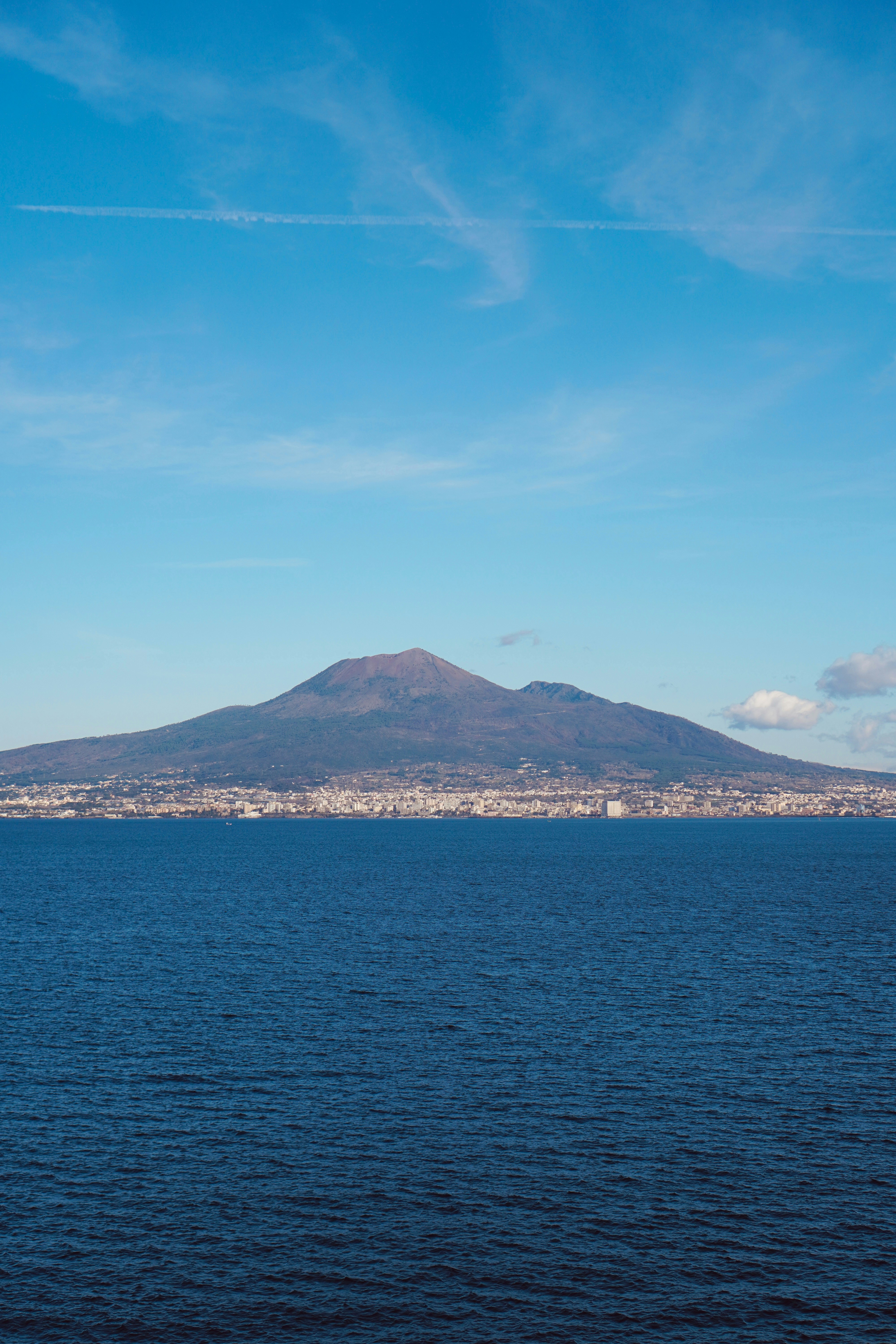 Island in Blue: Quiet Mountain Over the Sea