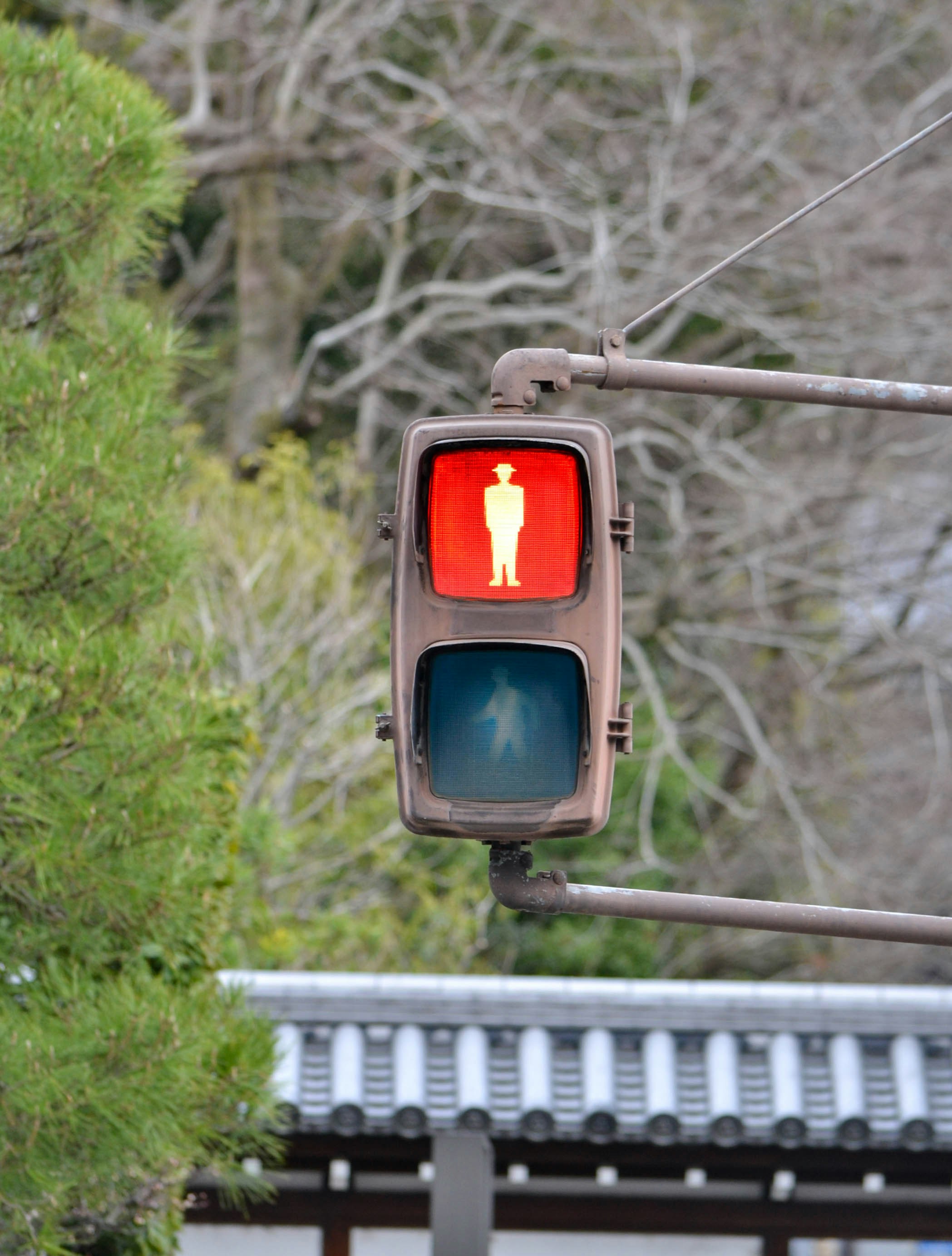 Red Lantern of a Quiet Crossing